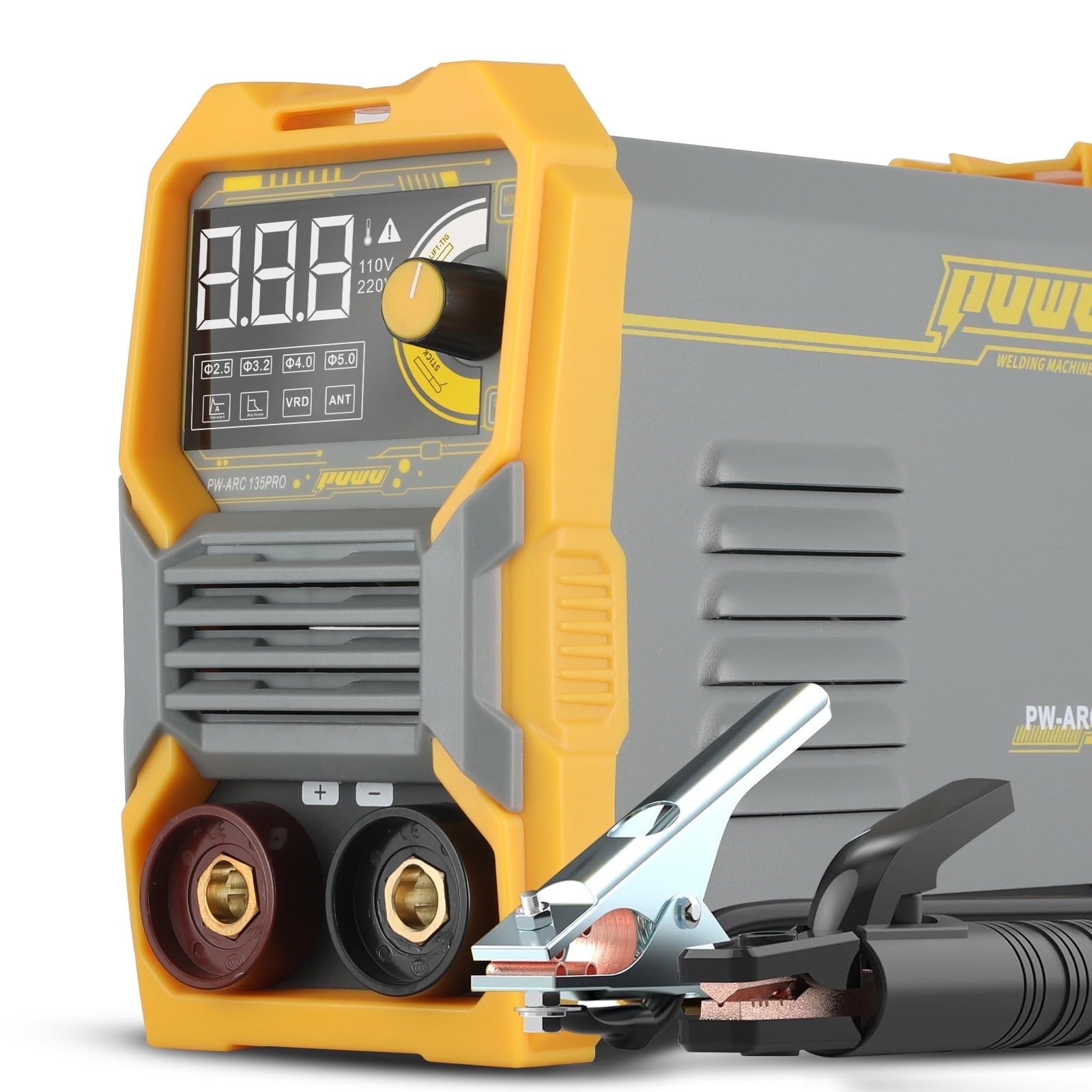 PUWU 110V 135A Digital MMA Welder with Overheat Protection, Quick ...
