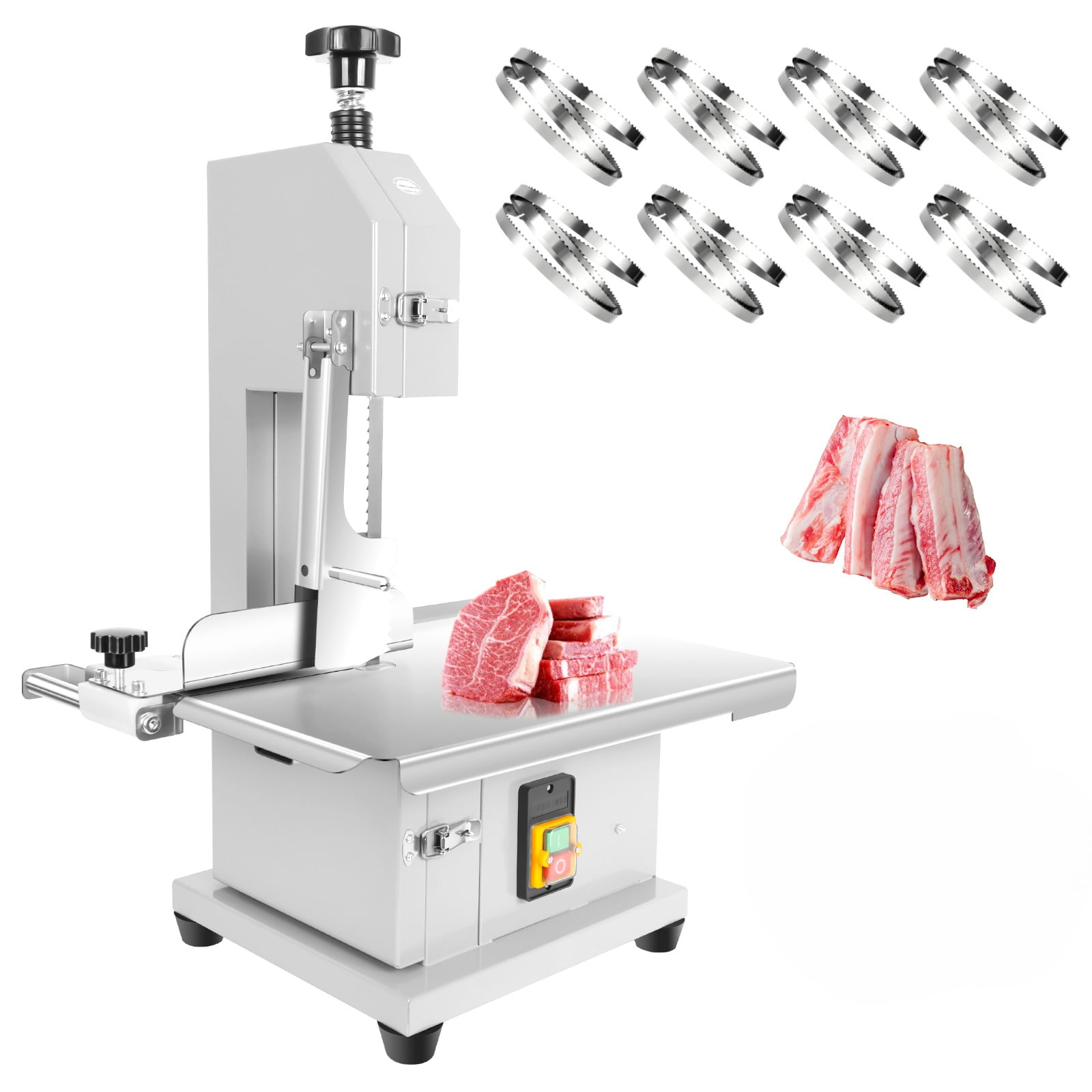110V 1500W Stainless Steel Electric Bone Saw Machine, Meat Bandsaw with ...