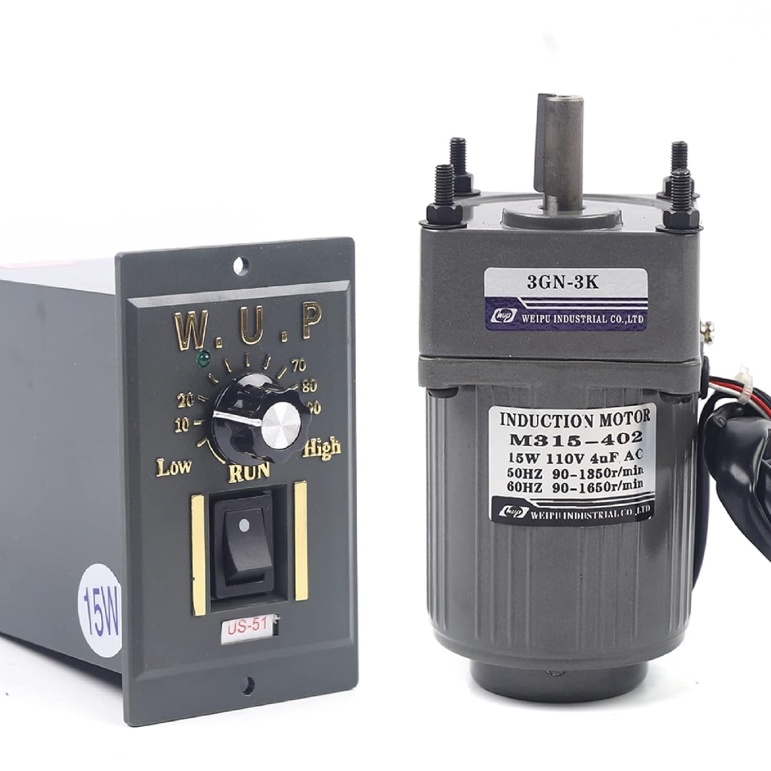 110V 15W AC Gear Motor Electric Single-phase Gear Motor Electric ...
