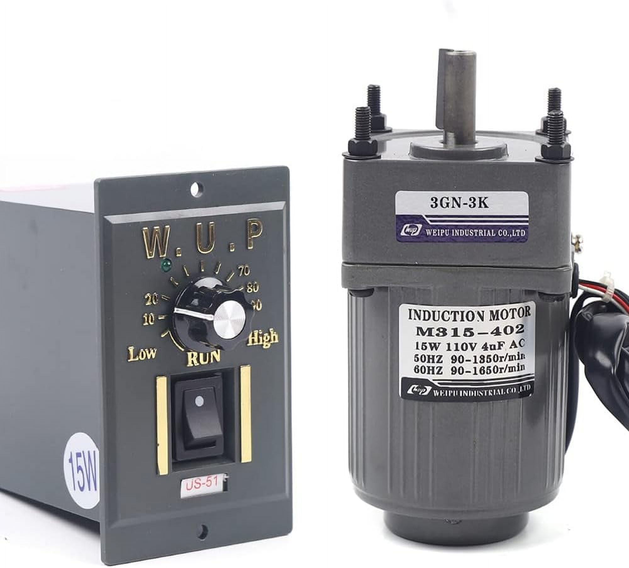 110V 15W Ac Gear Motor Electric Single-Phase Motor Gear Motor 0-270RPM ...