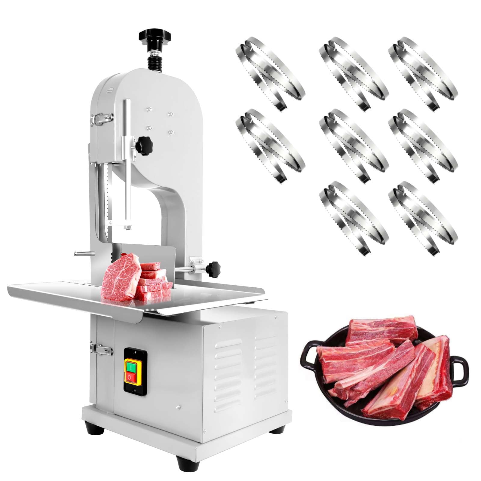 110V 2000W Electric Bone Saw Machine, Stainless Steel Meat Bandsaw for ...
