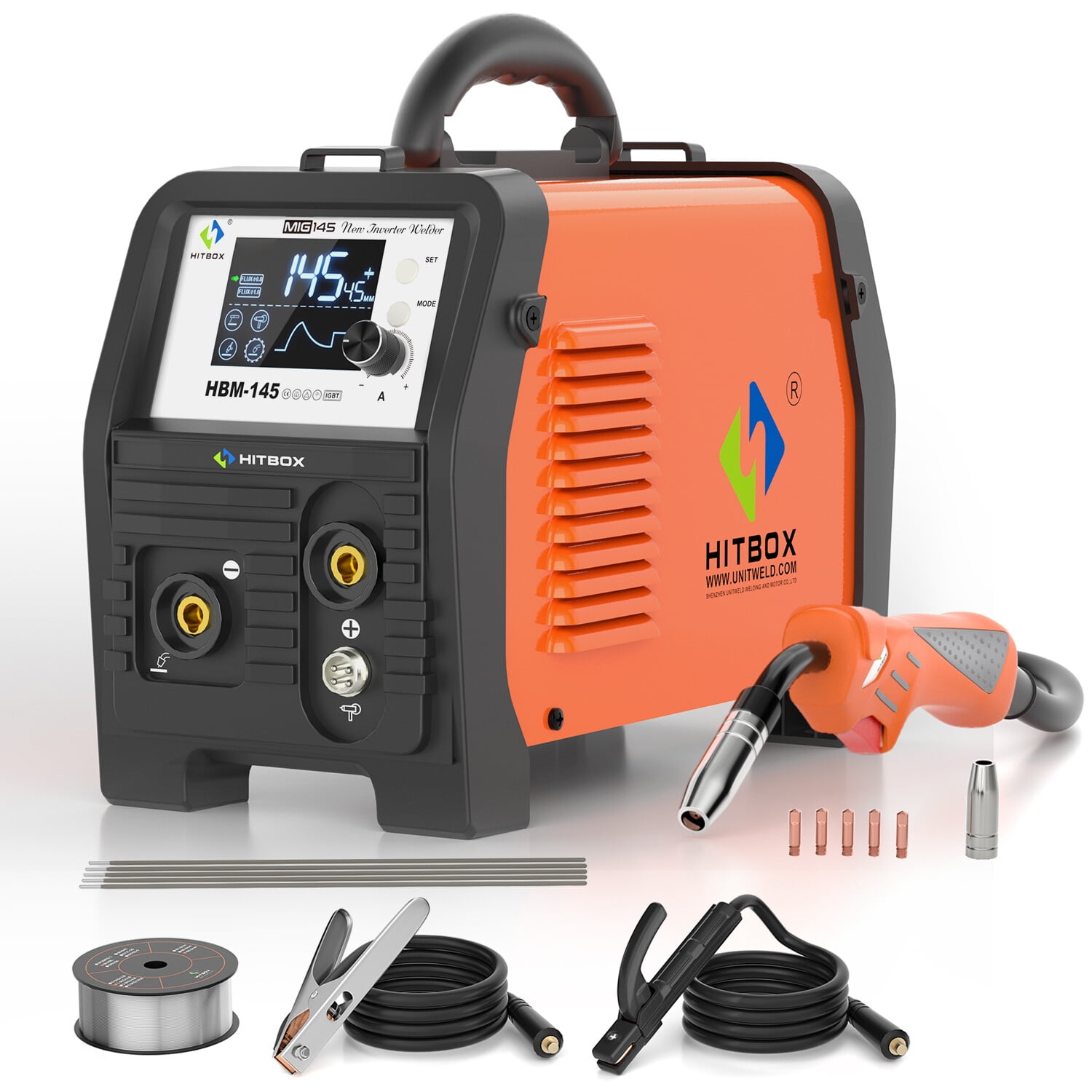 110V/220V 4IN1 Gasless MIG-Welding Machine SPOOL GUN/LIFT-WIG/MMA ...