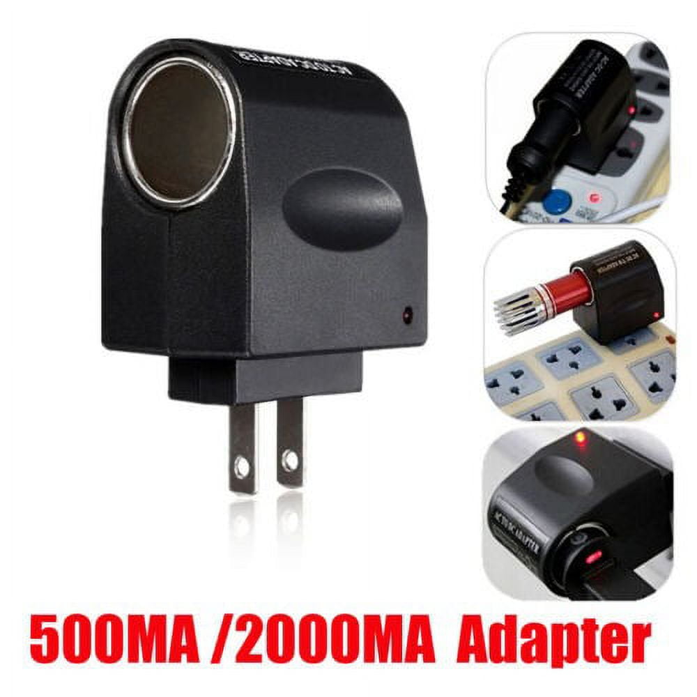 110V-240V AC Plug To 12V DC Car Cigarette Lighter Converter Socket ...