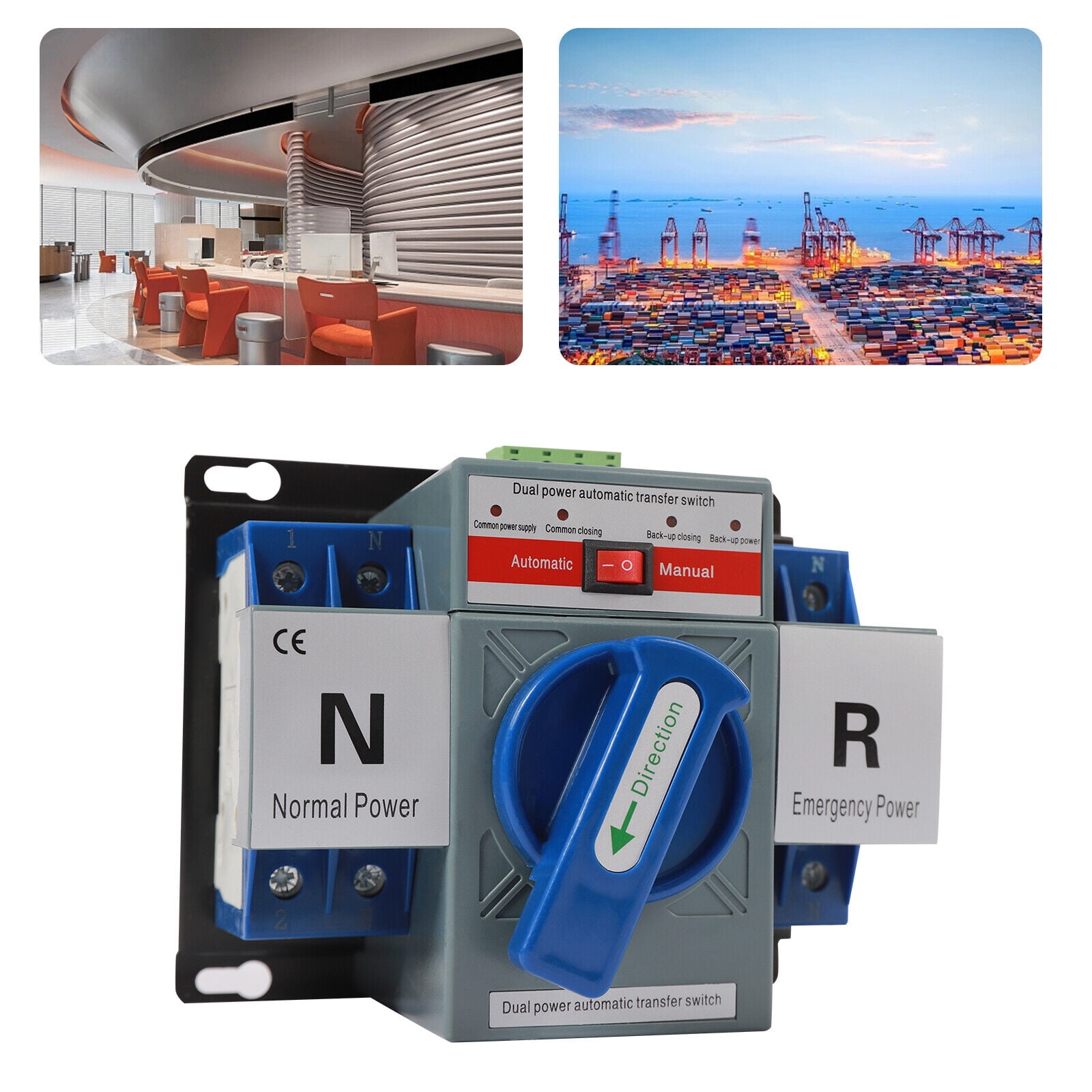 110V 2P 63A Dual Power Automatic Transfer Switch Self Cast Conversion ...
