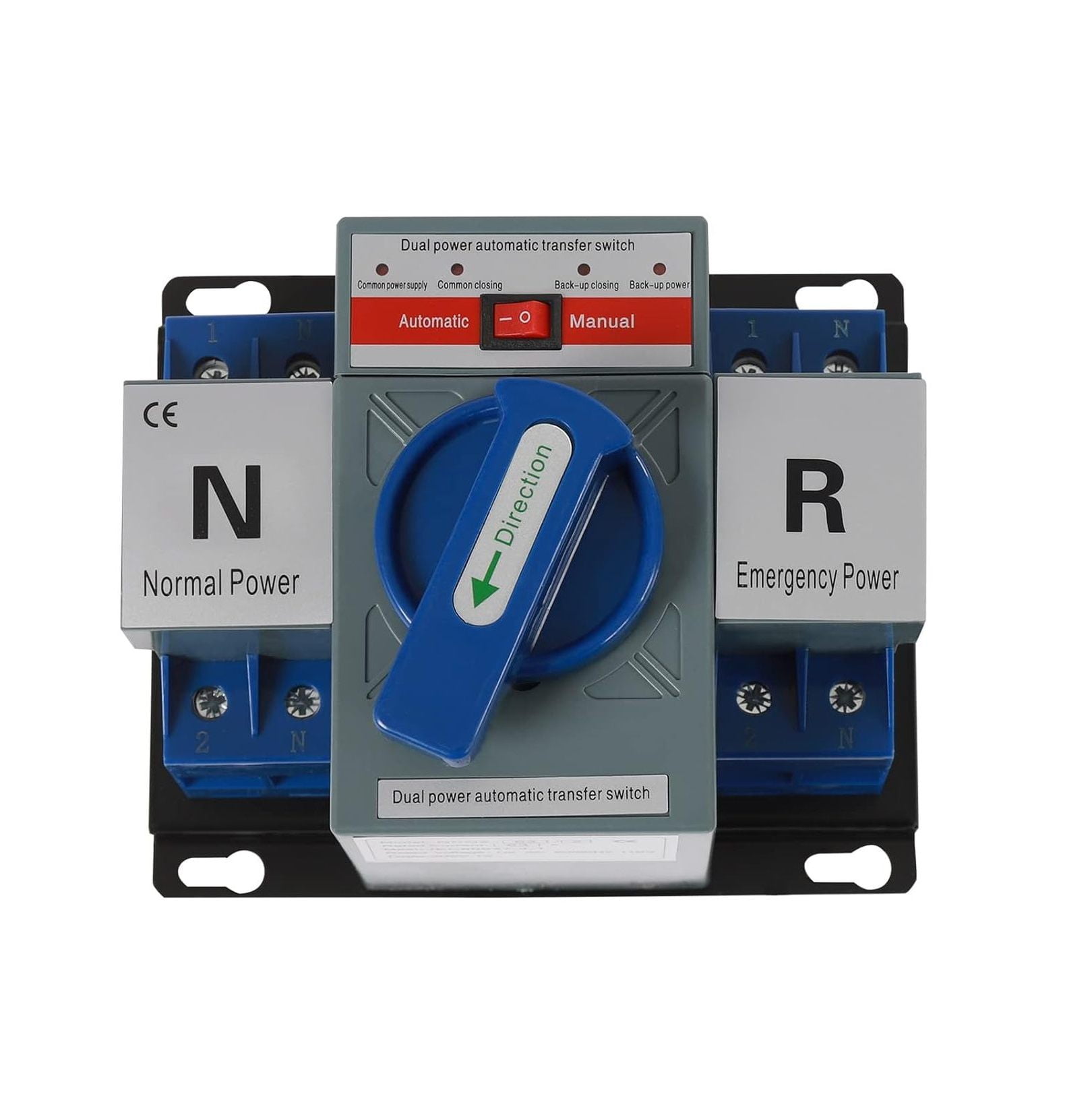 110V 2P 63A Mini Dual Power Automatic Transfer Switches Toggle Controller Change-Over Switch ...