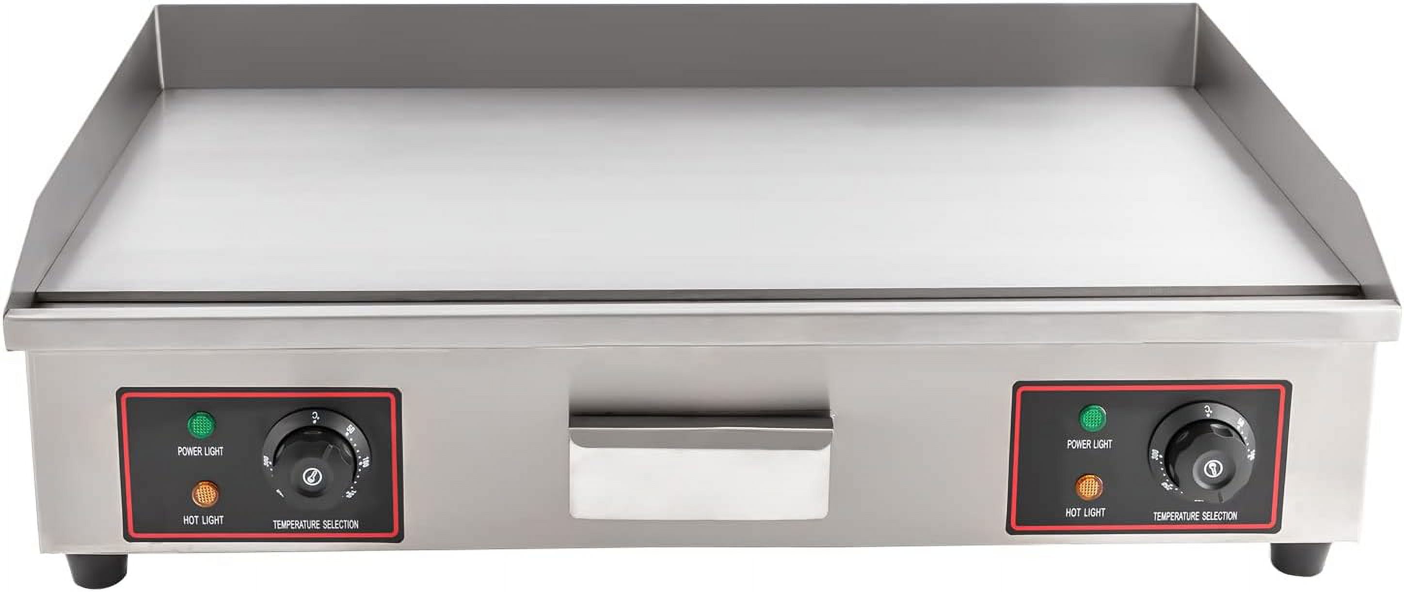 110V 3000W Electric Countertop Flat Top Griddle Non-Stick Commercial ...