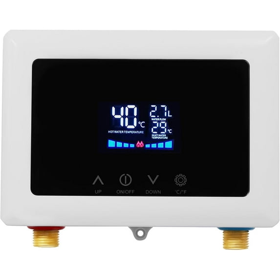 110V 3000W Tankless Electric Water Heater with LED Display, Shower ...
