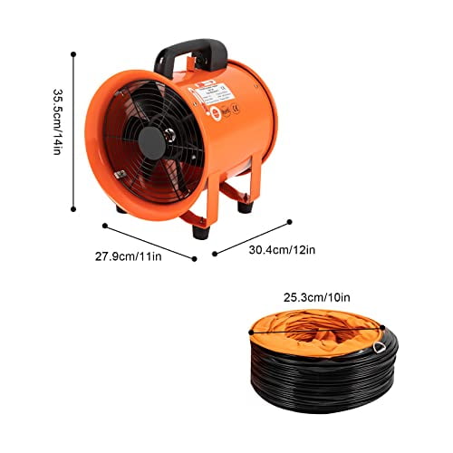 110V 320W Utility Blower Fan 10Inch Paint Booth Exhaust Fan 3300RPM ...