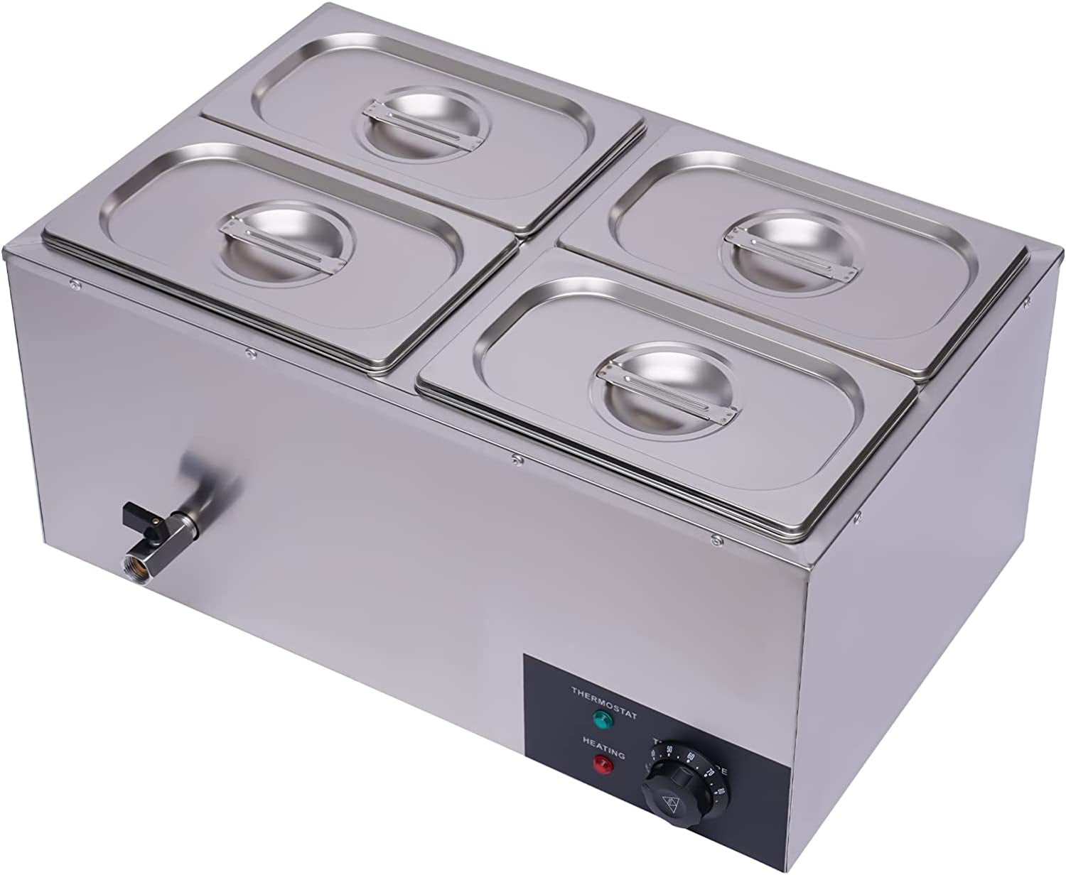 110V 4-Pan Commercial Food Warmer,Buffet Server Food Warming Tray ...