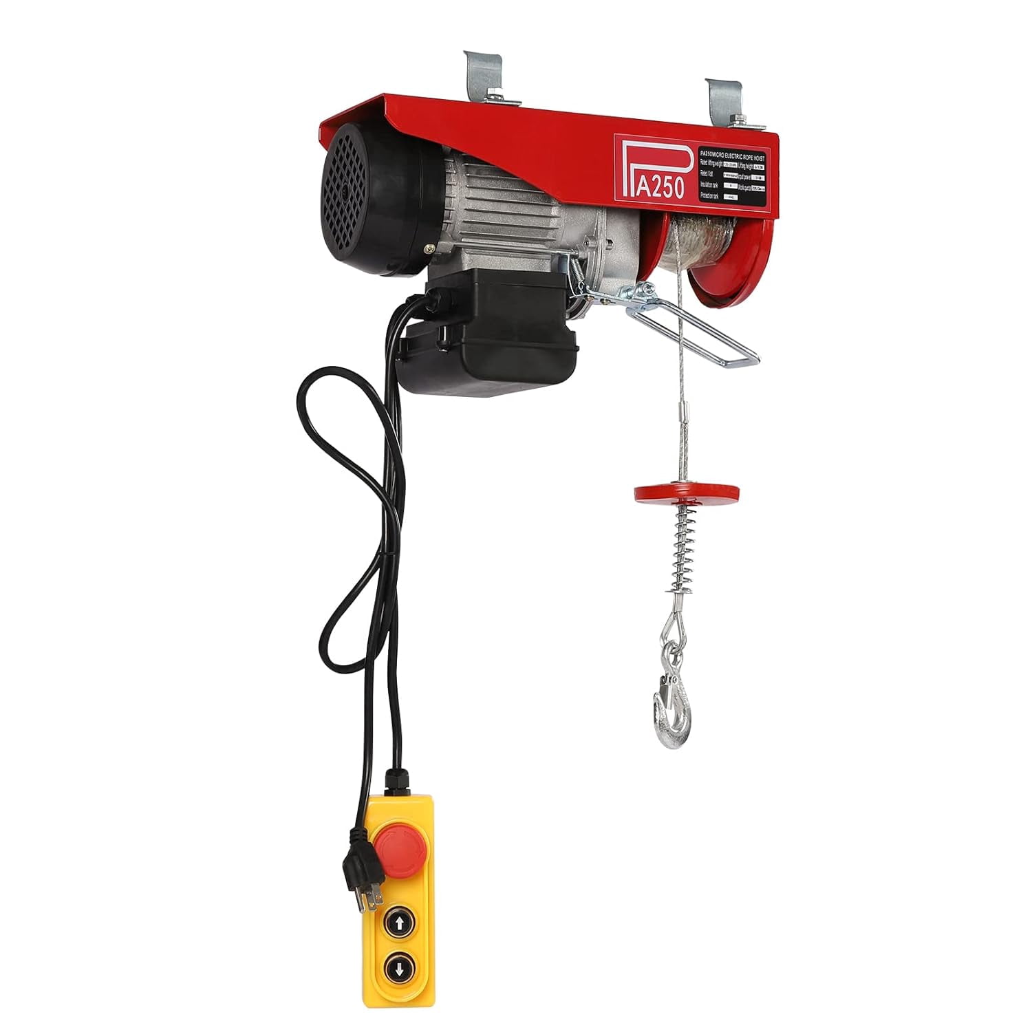 110V 550 Lbs Lift Electric Hoist, Electric Winch, Garage Ceiling Crane ...