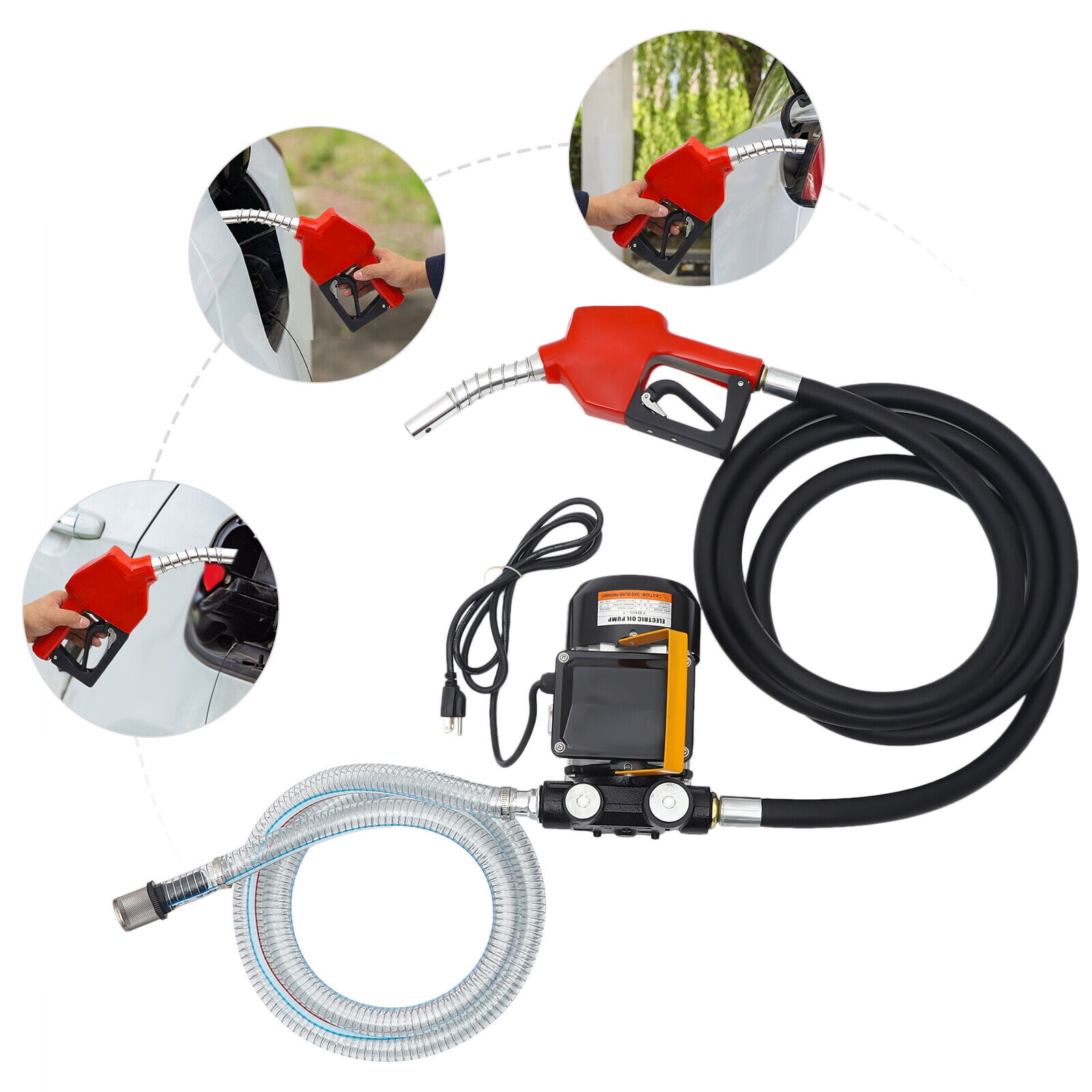 110V 550W Electric Fuel Transfer Pump Self-Priming Diesel Kerosene Oil ...