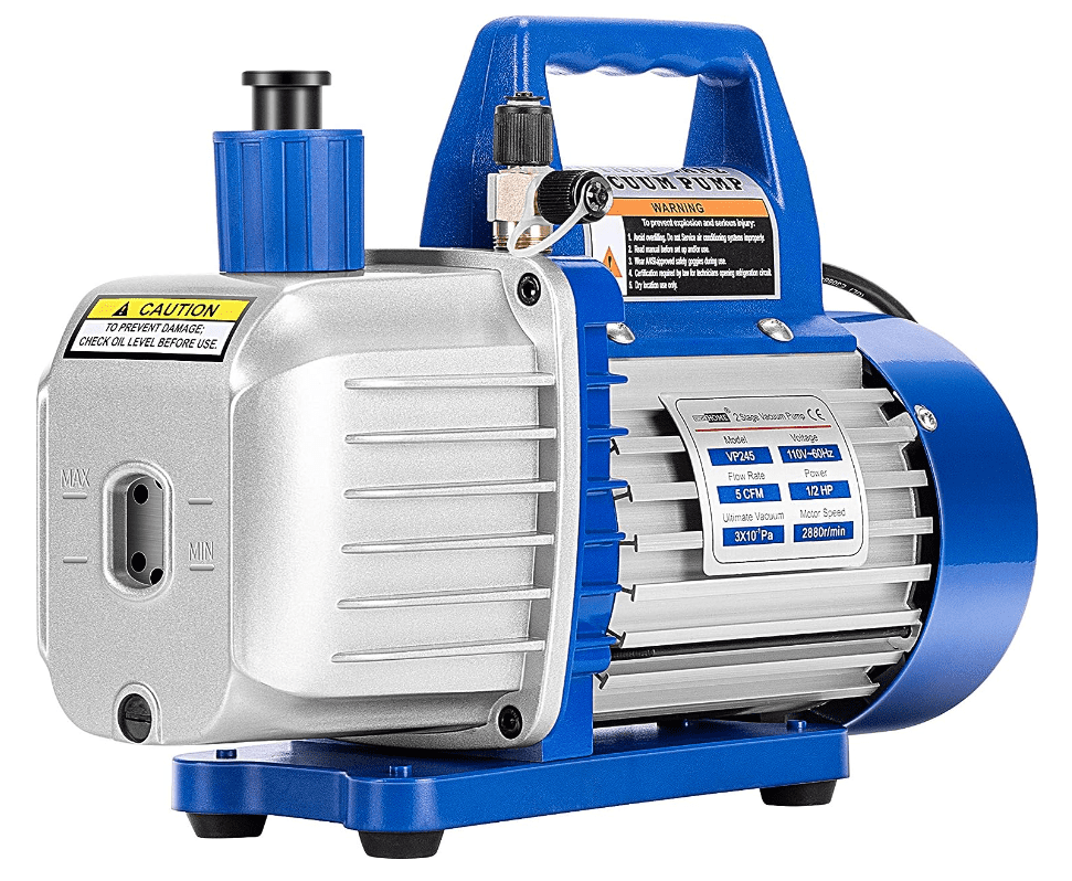 110V 5CFM 1/2HP Dual Stage Rotary Vane Economy Vacuum Pump Air ...