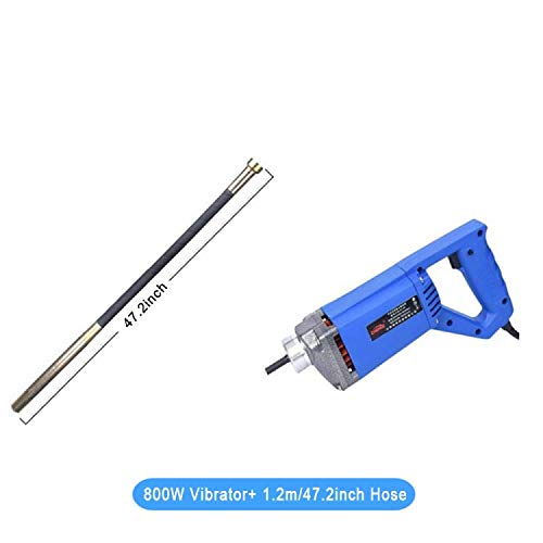 110V 800W Electric Concrete Vibrator 3.93FT Handheld Cement Vibrating ...
