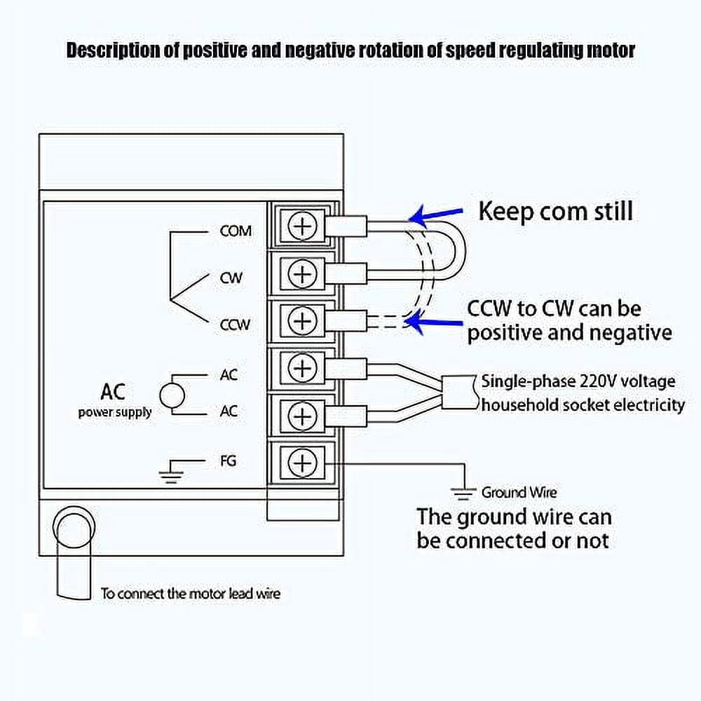110V 90W AC Gear Motor Electric Single-phase Gear Motor 0-270 RPM ...