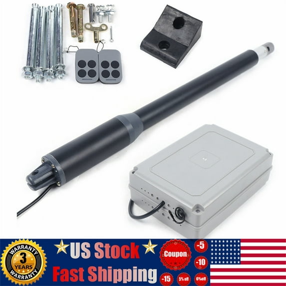 110V Automatic Single Arm Swing Gate Opener Heavy Duty 325lbs Kit ...