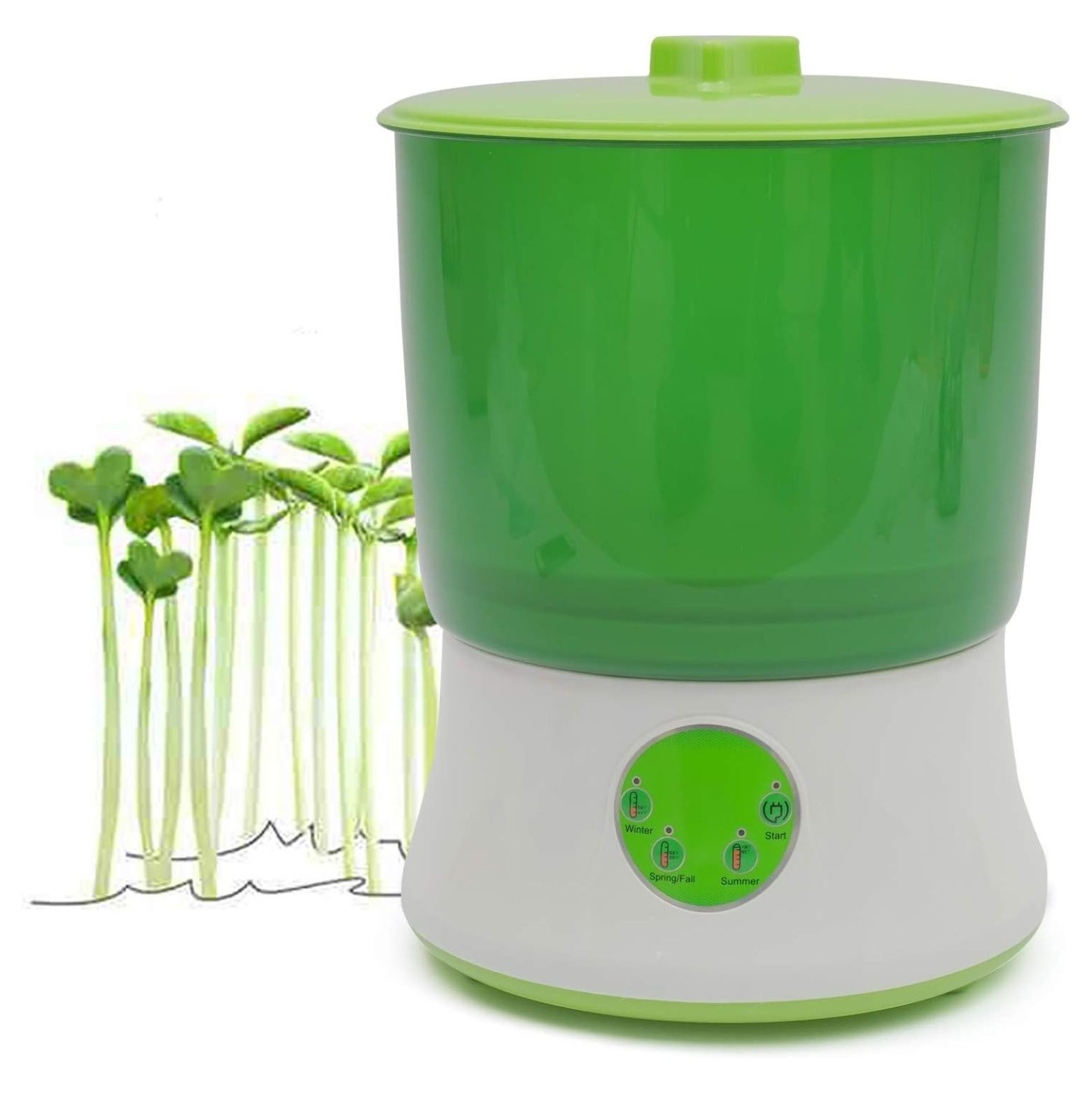 110V Bean Sprout Maker, 2-Layer Automatic Sprouter Machine for Home ...