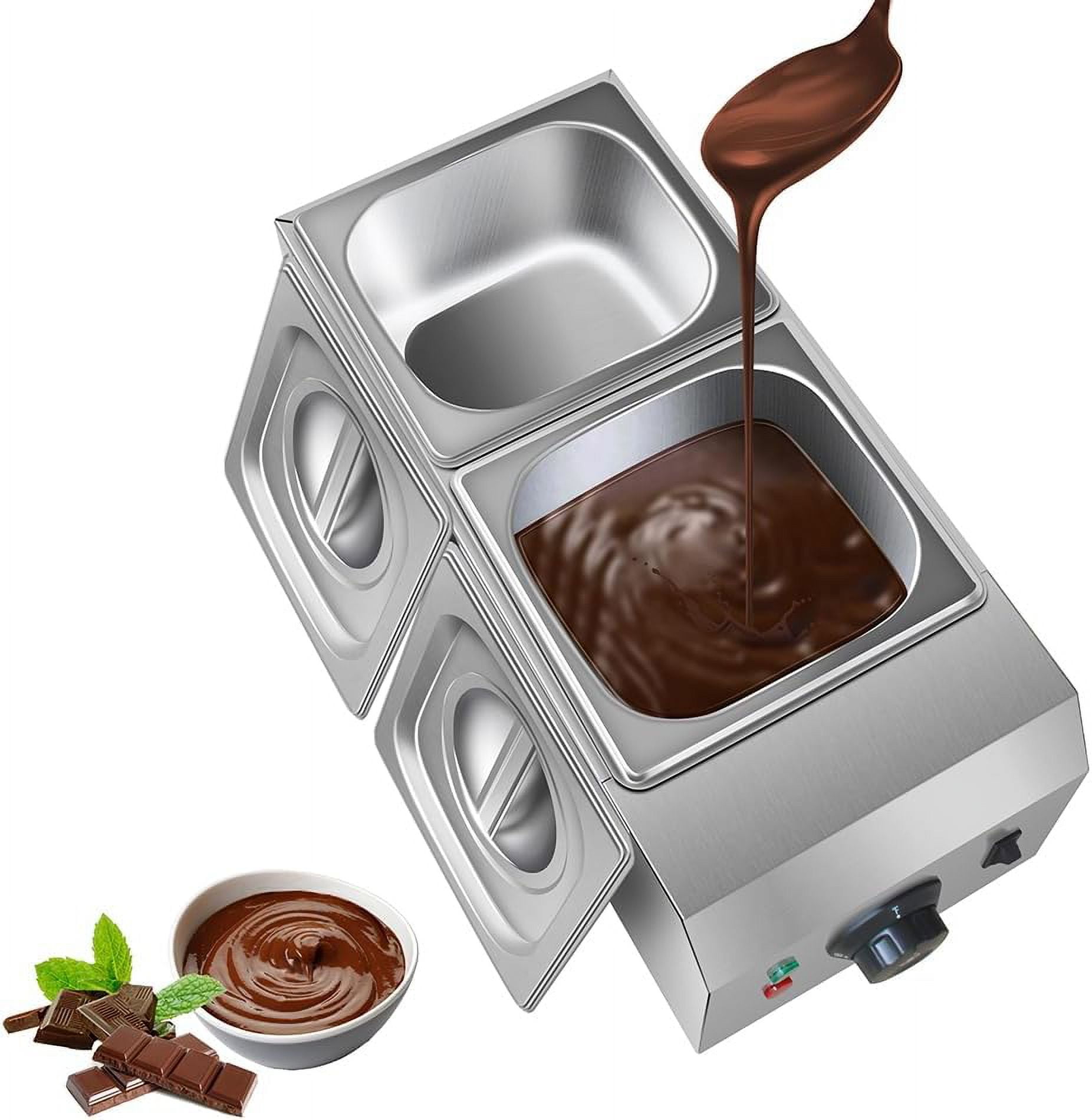 110V Chocolate Tempering Machine, 9 Lbs 2 Tanks Chocolate Melting Pot ...
