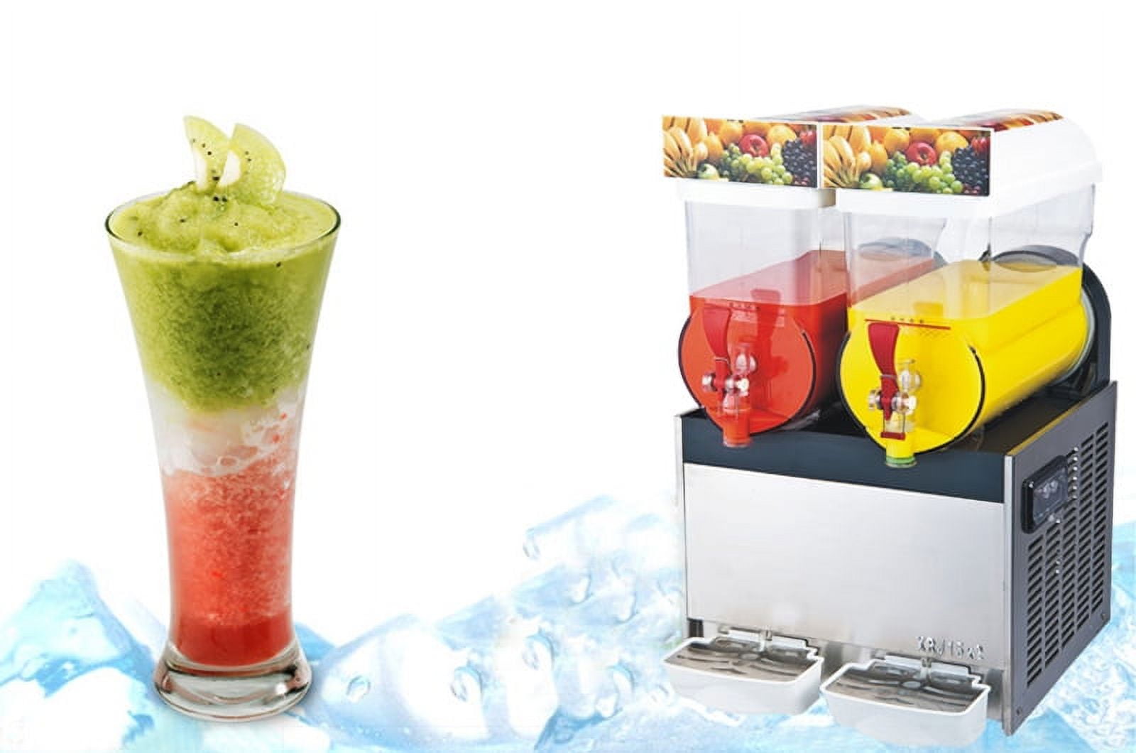 110V Commercial 2 Tank Frozen Drink Slush Slushy Making Machine ...
