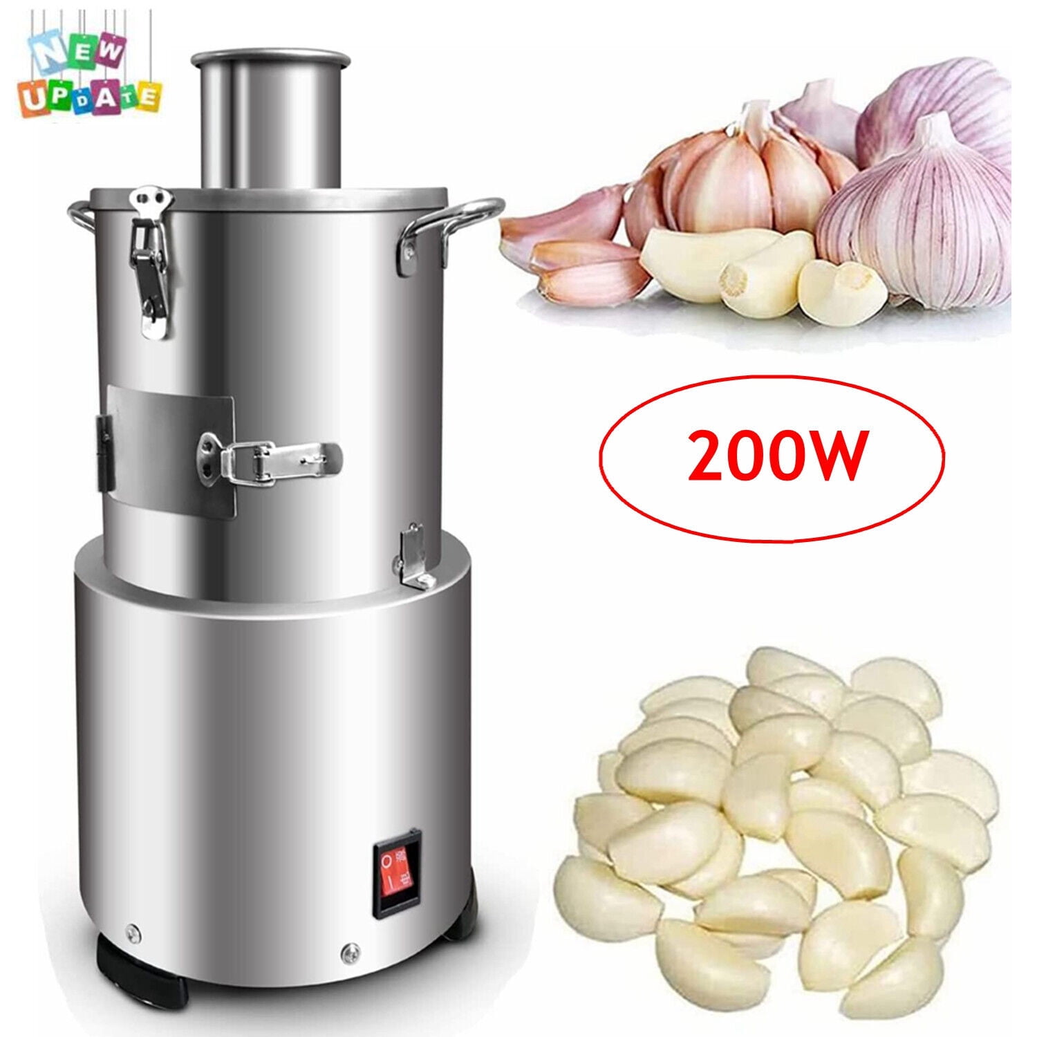 110V Commercial Automatic Electric Garlic Peeler Garlic Peeling Machine ...