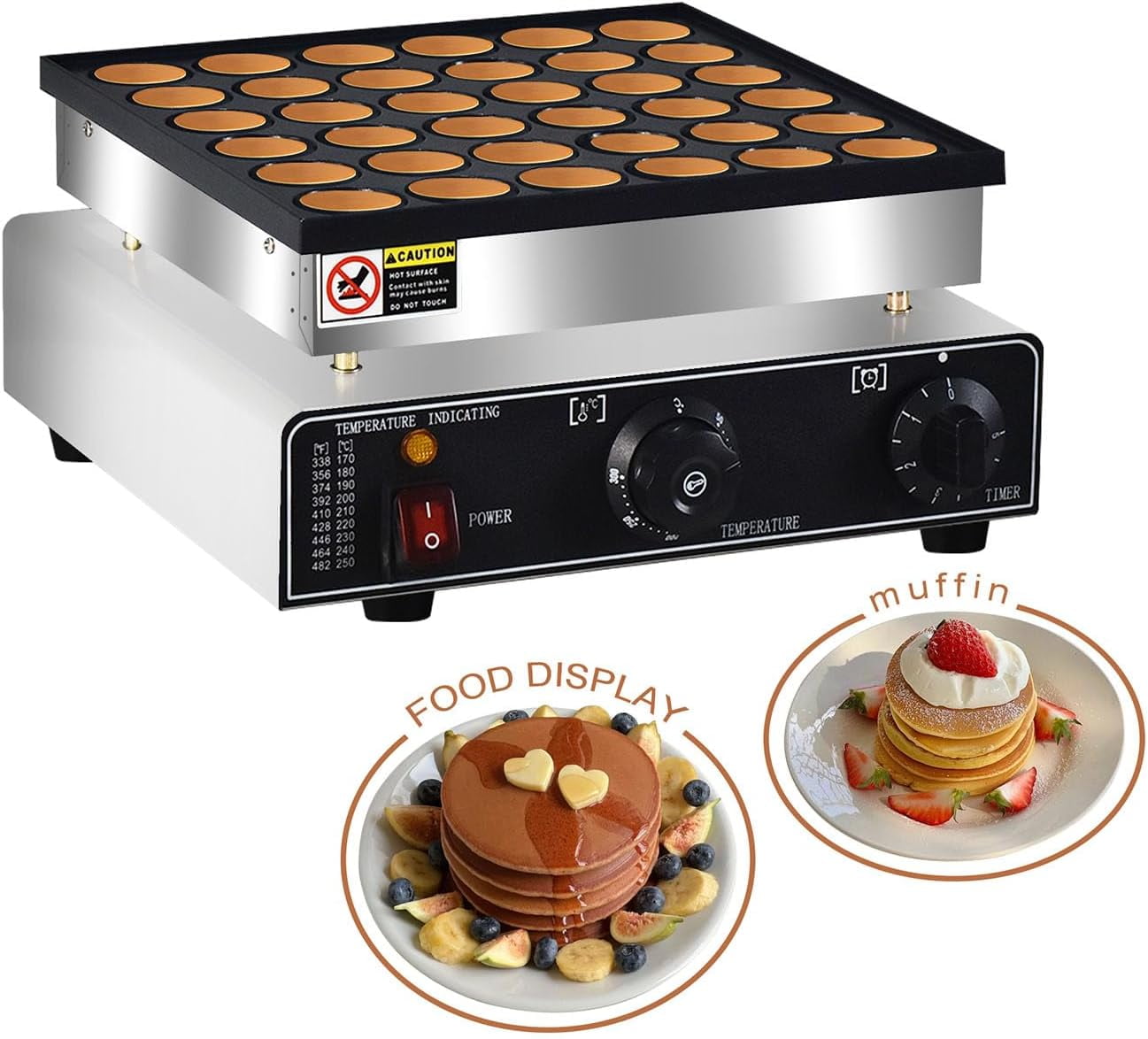 110V Commercial Mini Dutch Pancake Maker ，36PCS Dutch Pancake Baker ...