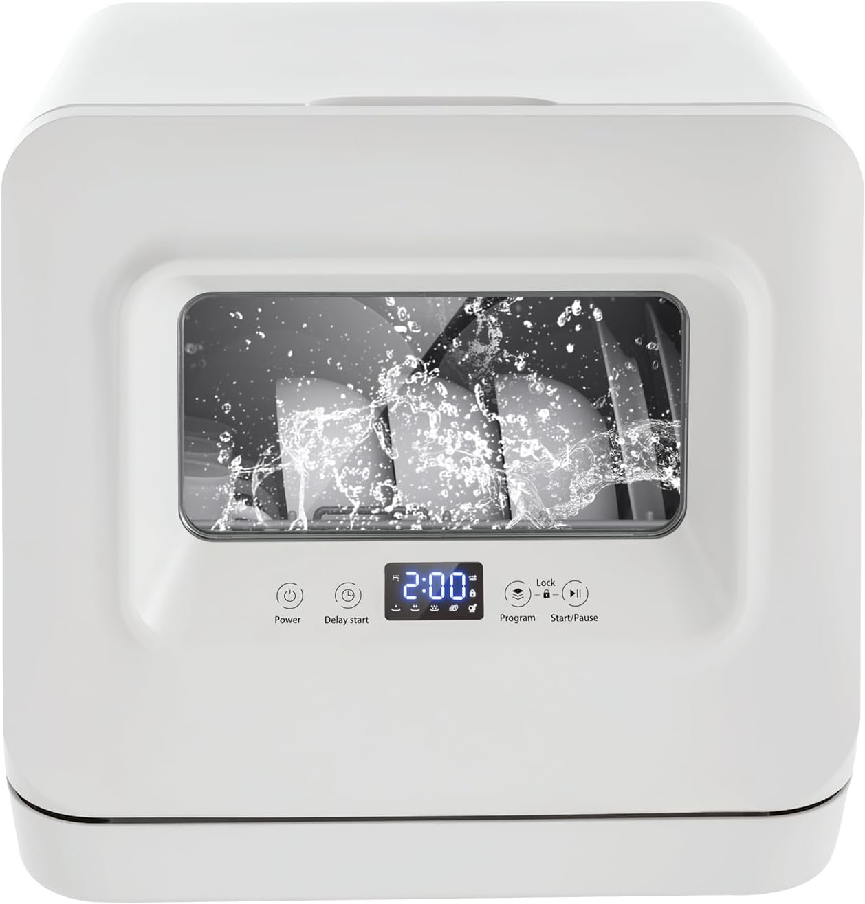 110V Countertop Dishwasher Portable Dishwasher 360 Degree Auto Spray ...