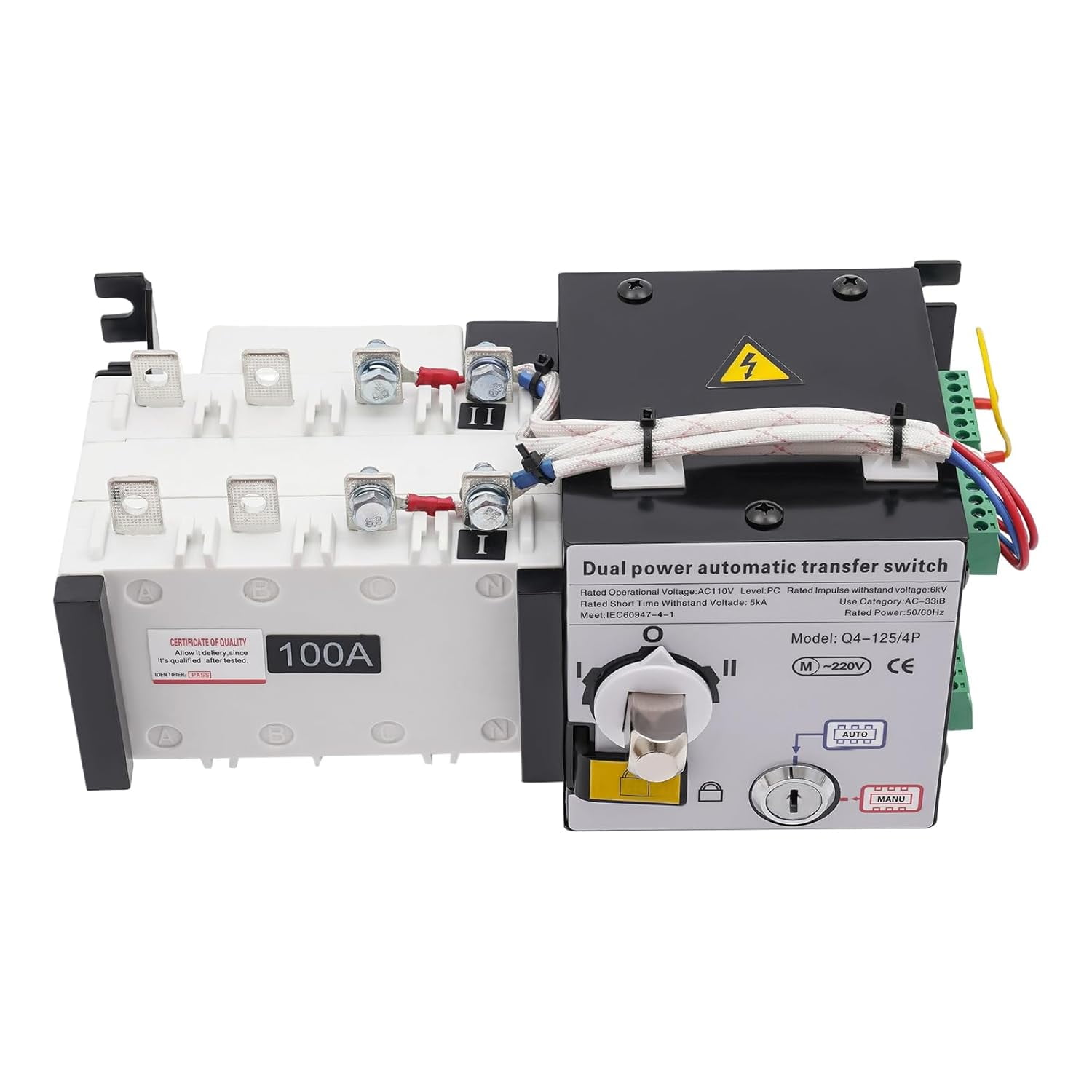 110V Dual Power Automatic Transfer Switch ,Automatic Generator ...