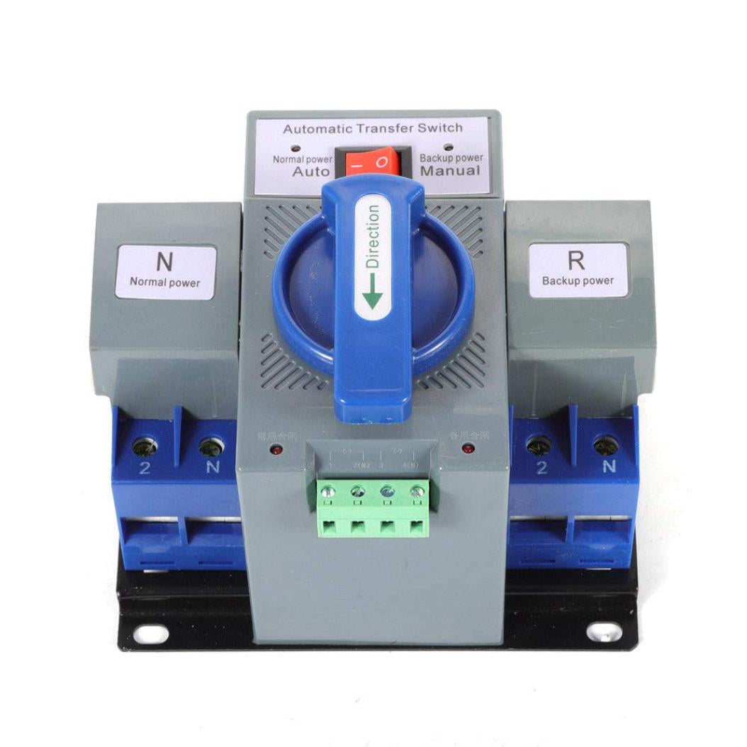 110V Dual Power Automatic Transfer Switch Dual Power Generator Changeover Switch 50HZ/60HZ (2P ...