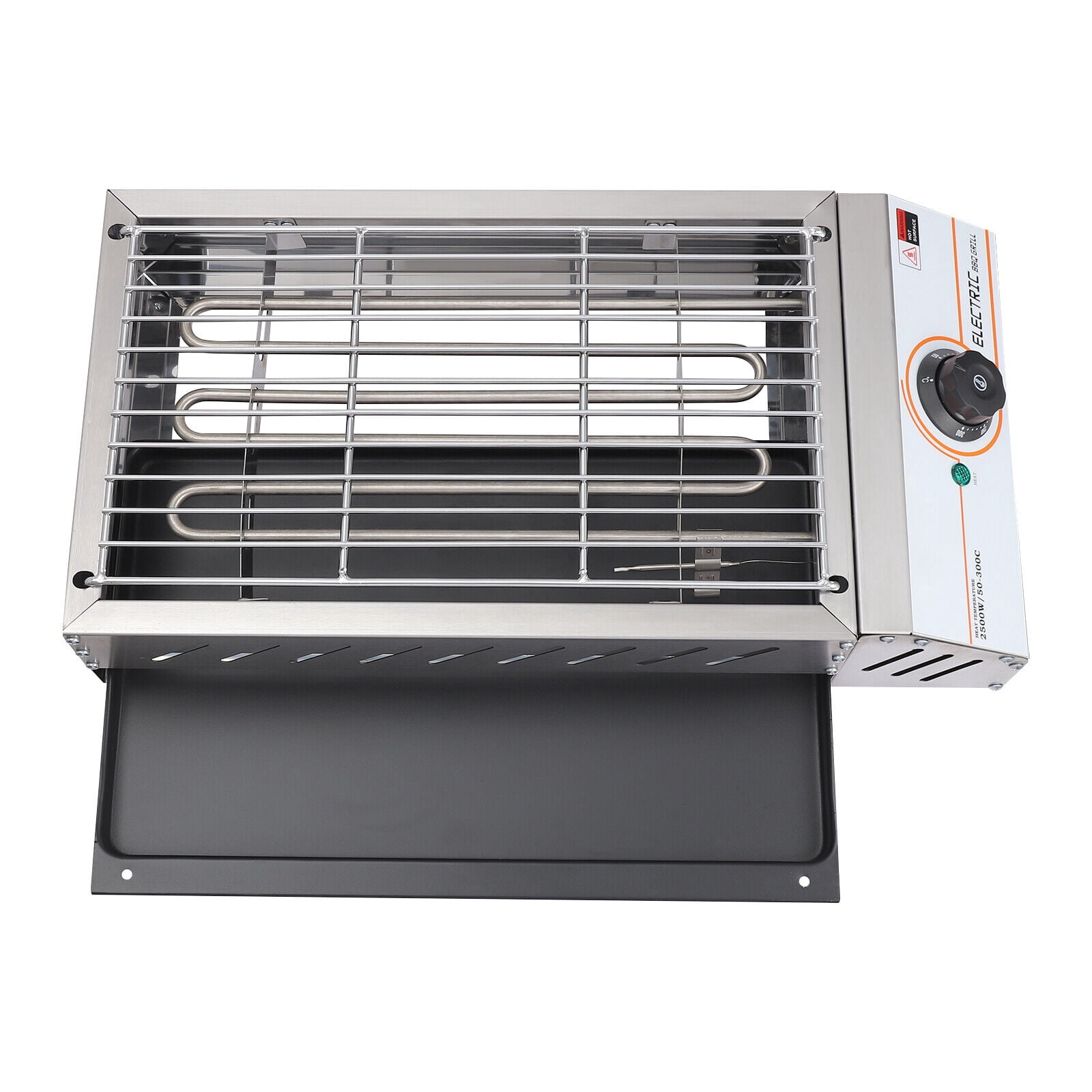 110V Electric BBQ Grill - 1800W Stainless Steel Rectangular Countertop ...