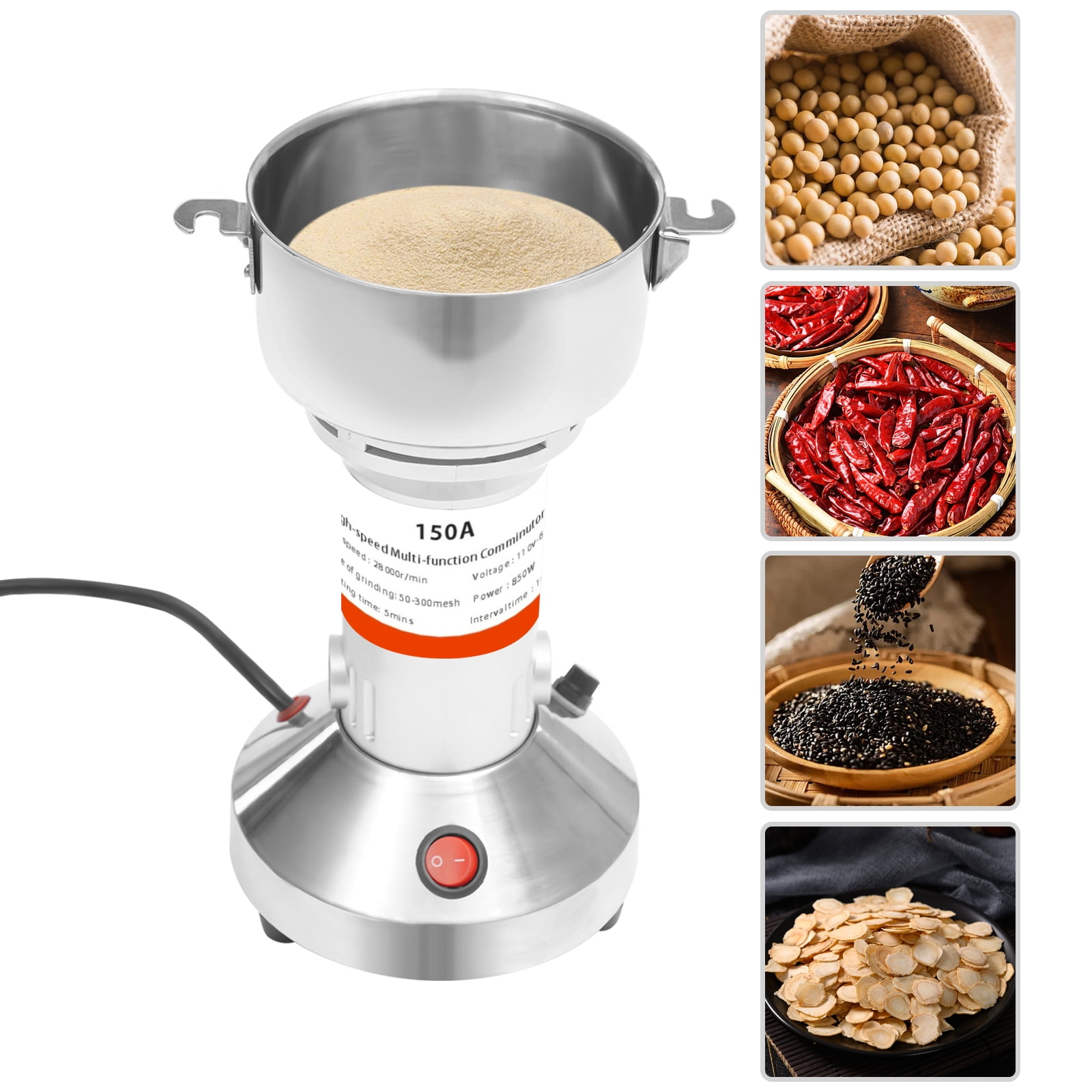 110V Electric Grain Grinder Electric Grain Grinding Machine Home High ...