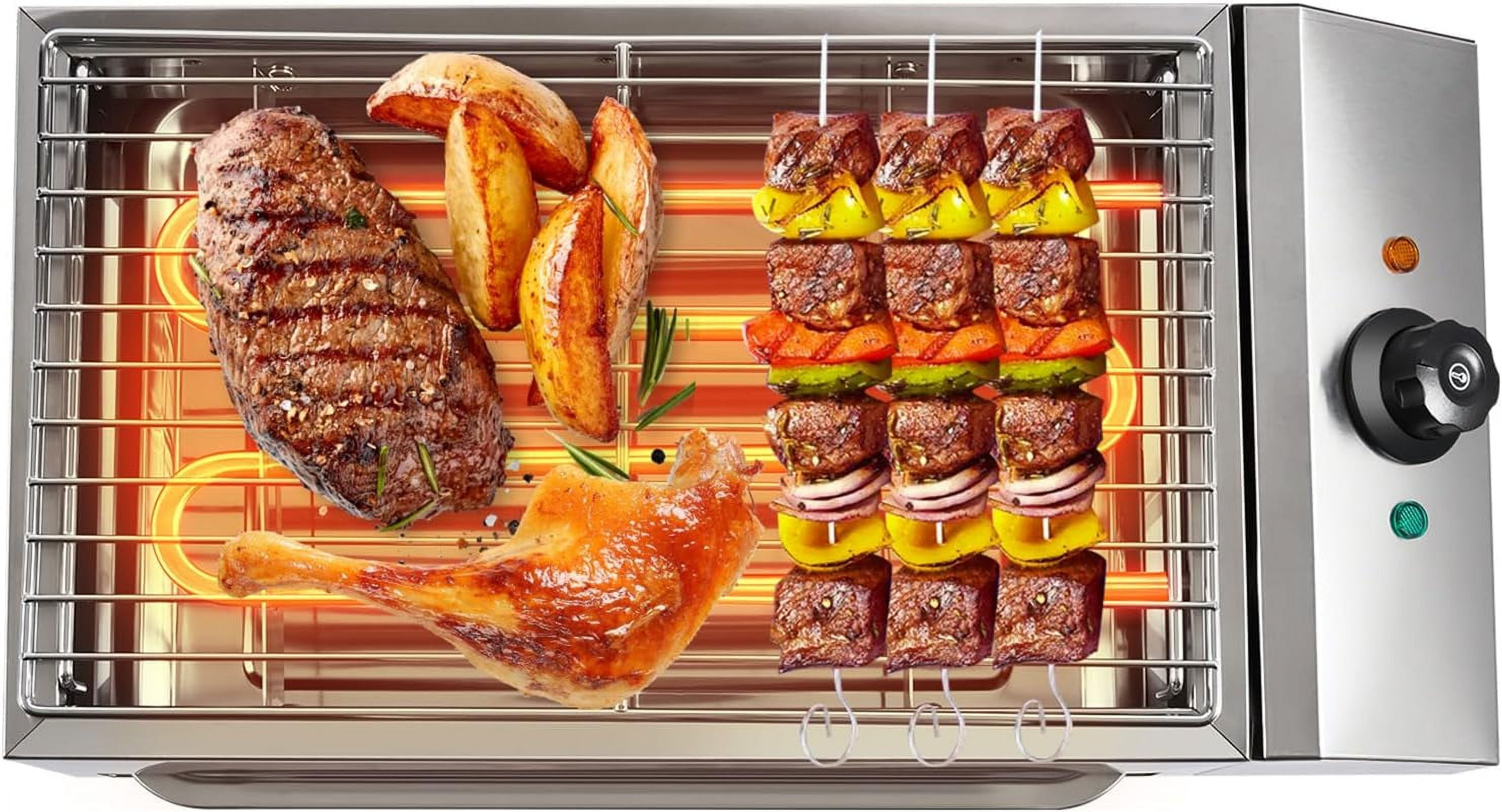 110V Electric Grill, 1800W Stainless Steel Electric Indoor Searing ...