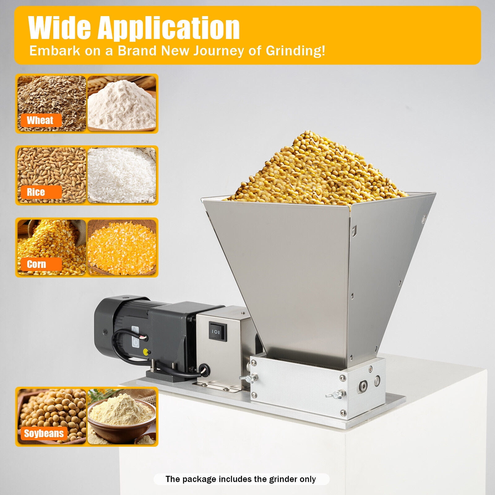 110V Electric Grinder Mill Grain Corn Wheat Feed Flour Cereal Grinding ...