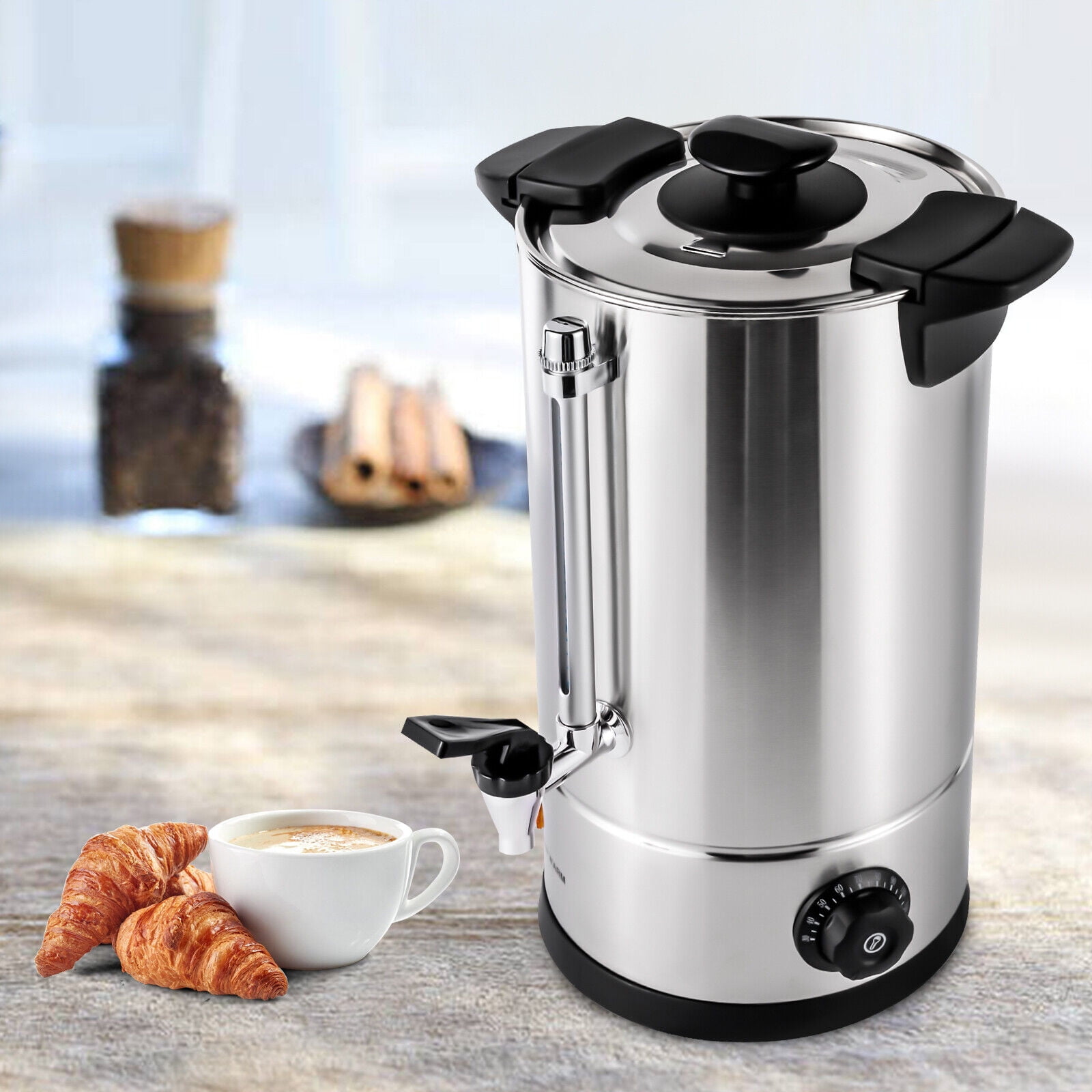 110V Electric Kettle Hot Water Boiler 10L/ 2.64gal Stainless Steel Tea ...