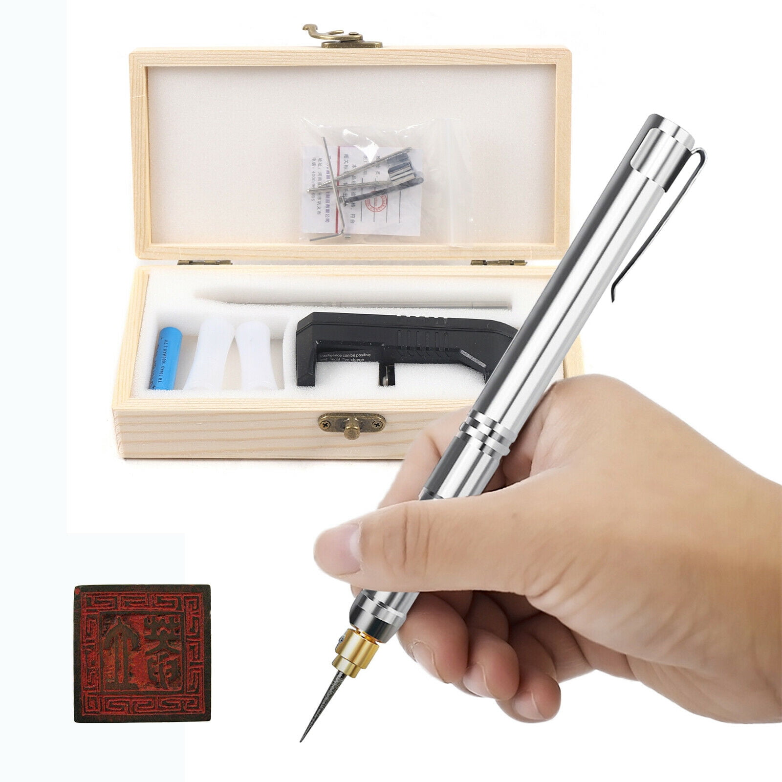 110V Electric Micro Engraver Pen Mini DIY Engraving Tool Kit For Metal ...