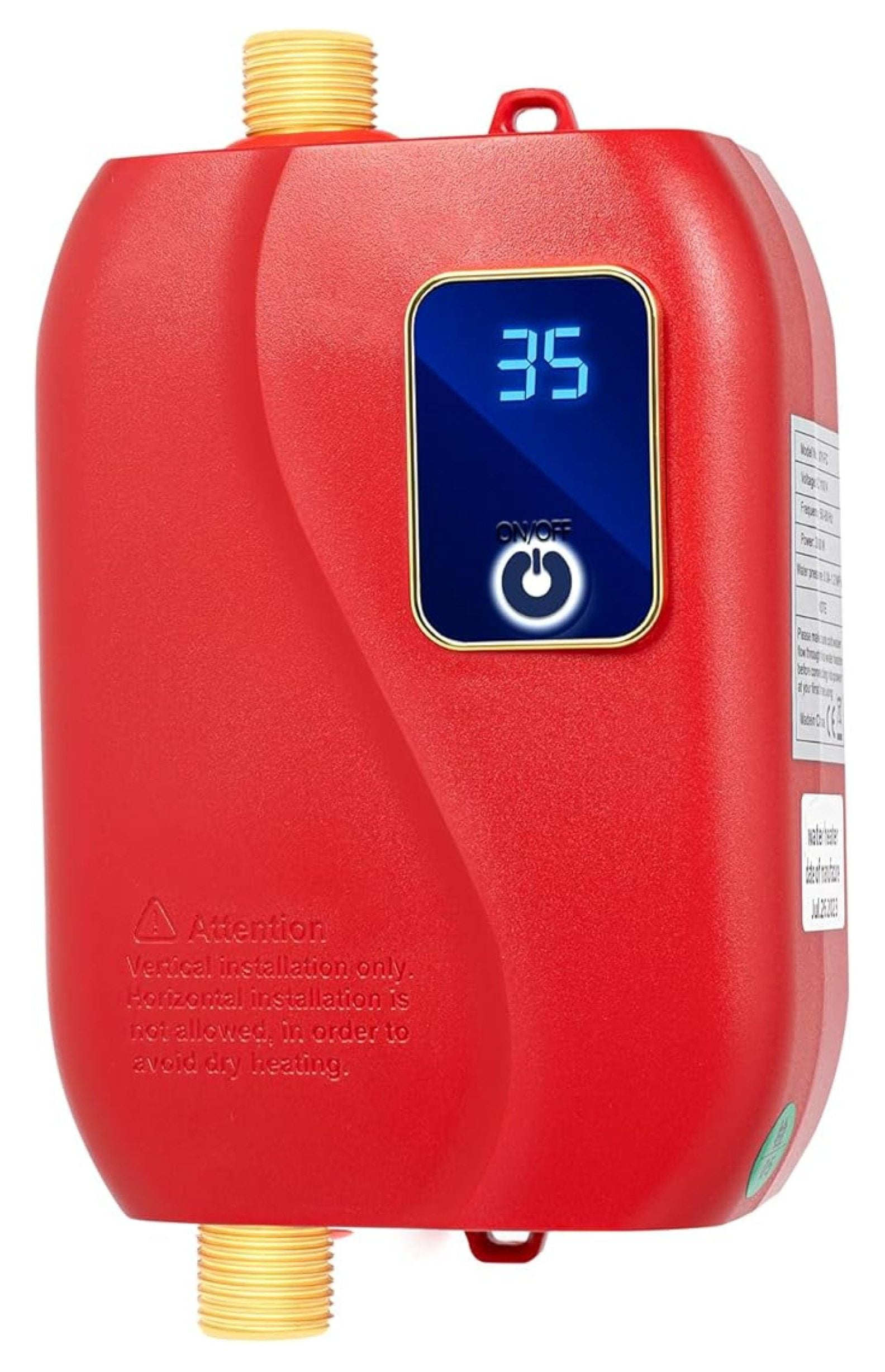 110V Electric Tankless Water Heater, 3000W Hot Water 68-126F Wall ...