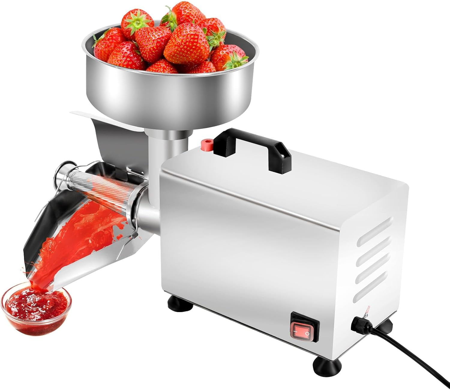 110V Electric Tomato Strainer, 450W 50KG/H Tomato Milling Machine ...