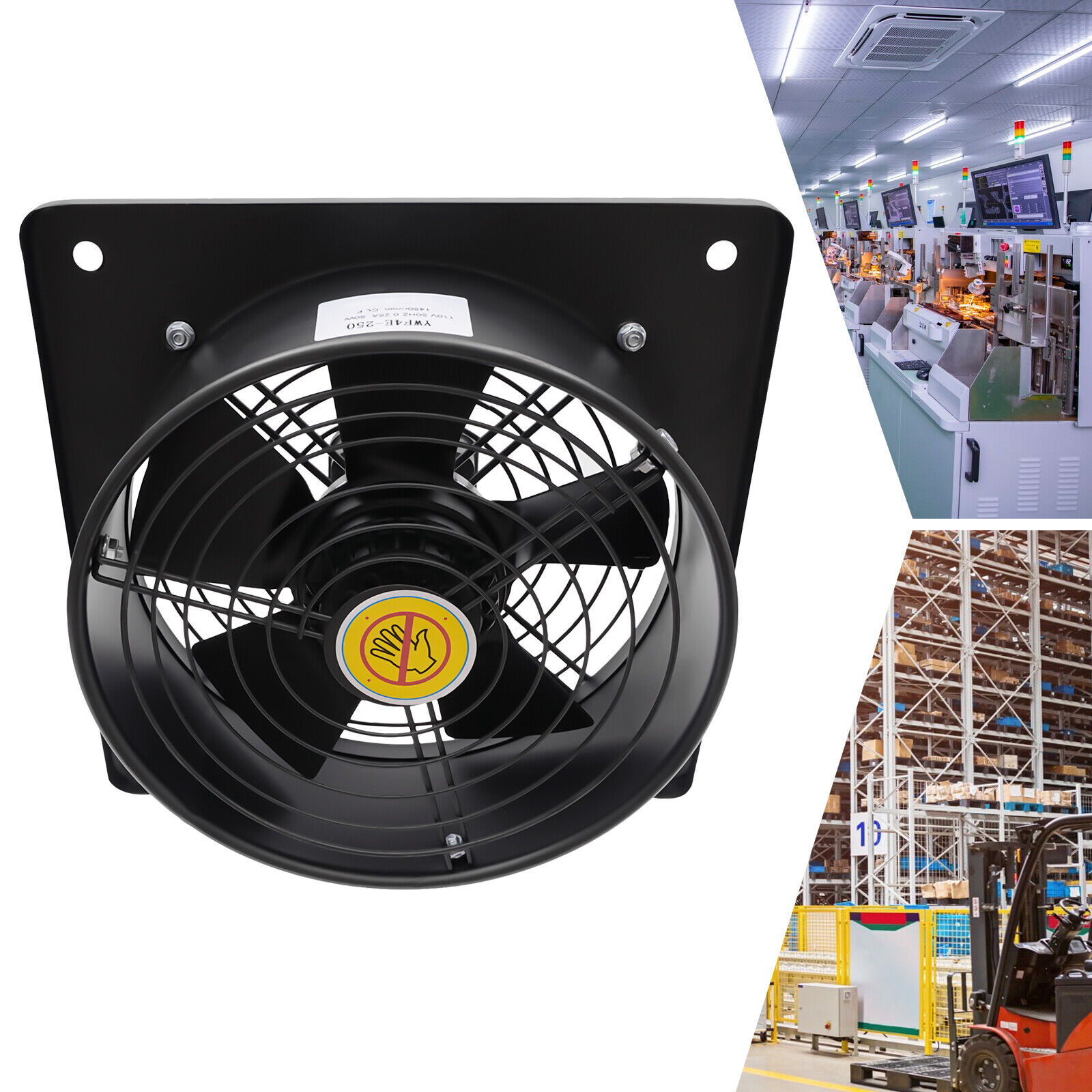 110V Extractor Fan Ventilation Wall-Mounted Crawl Space Basement Garage ...