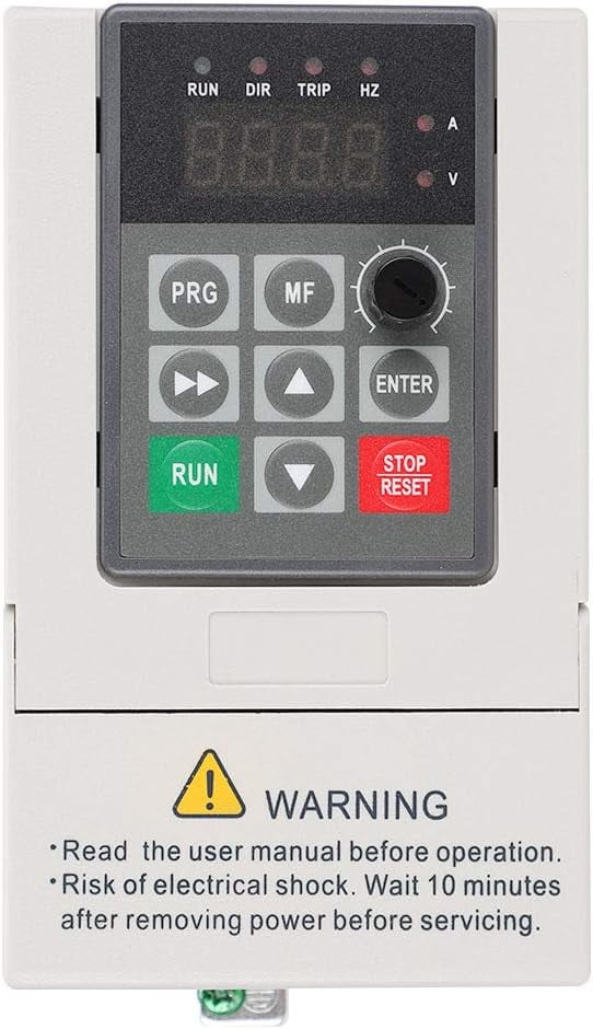 110V Frequency Drive 0.75KW 7A Single Phase Input 3 Phase Output VFD ...