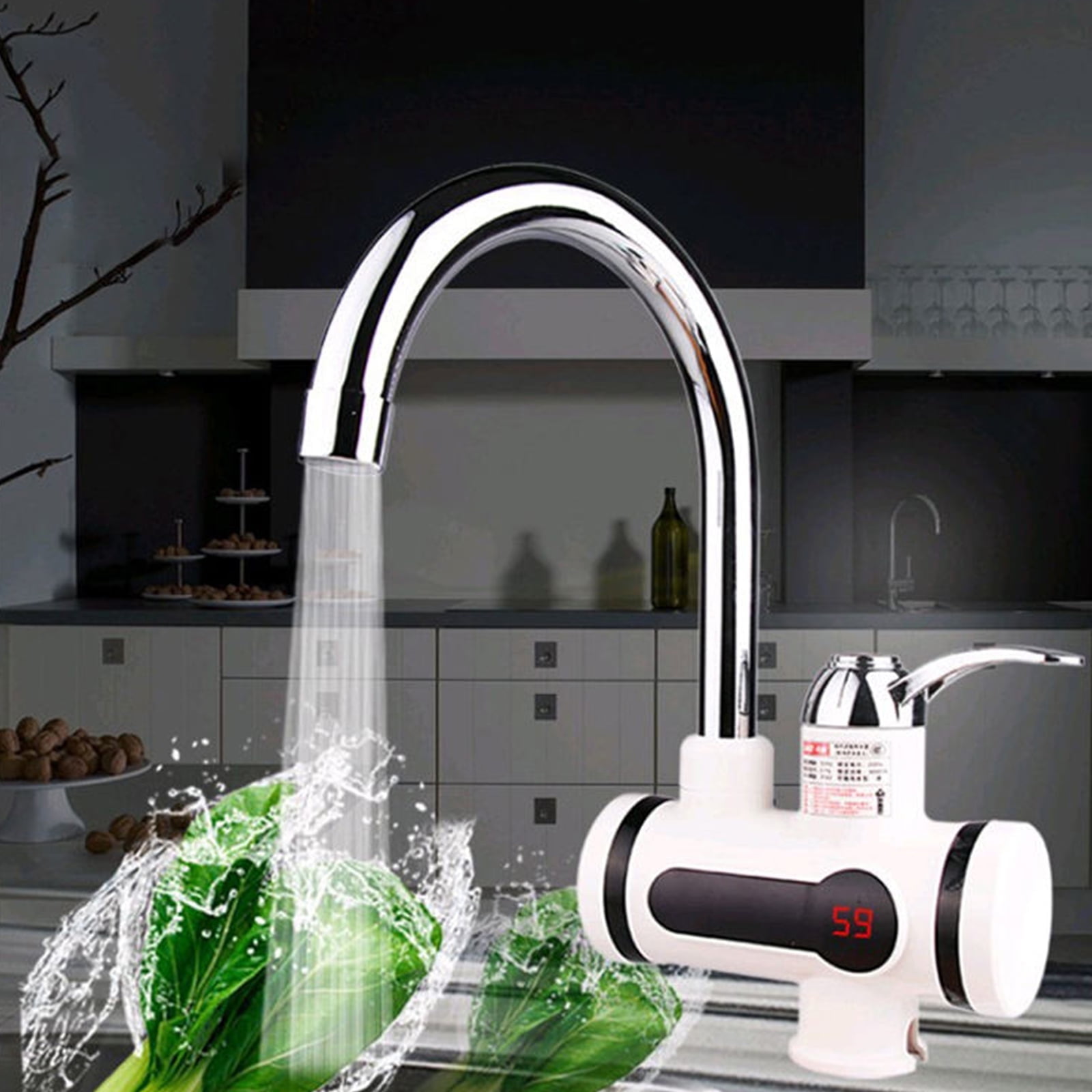 110V Hot Water Heater Faucet Instant Tankless Water Heater Electric ...