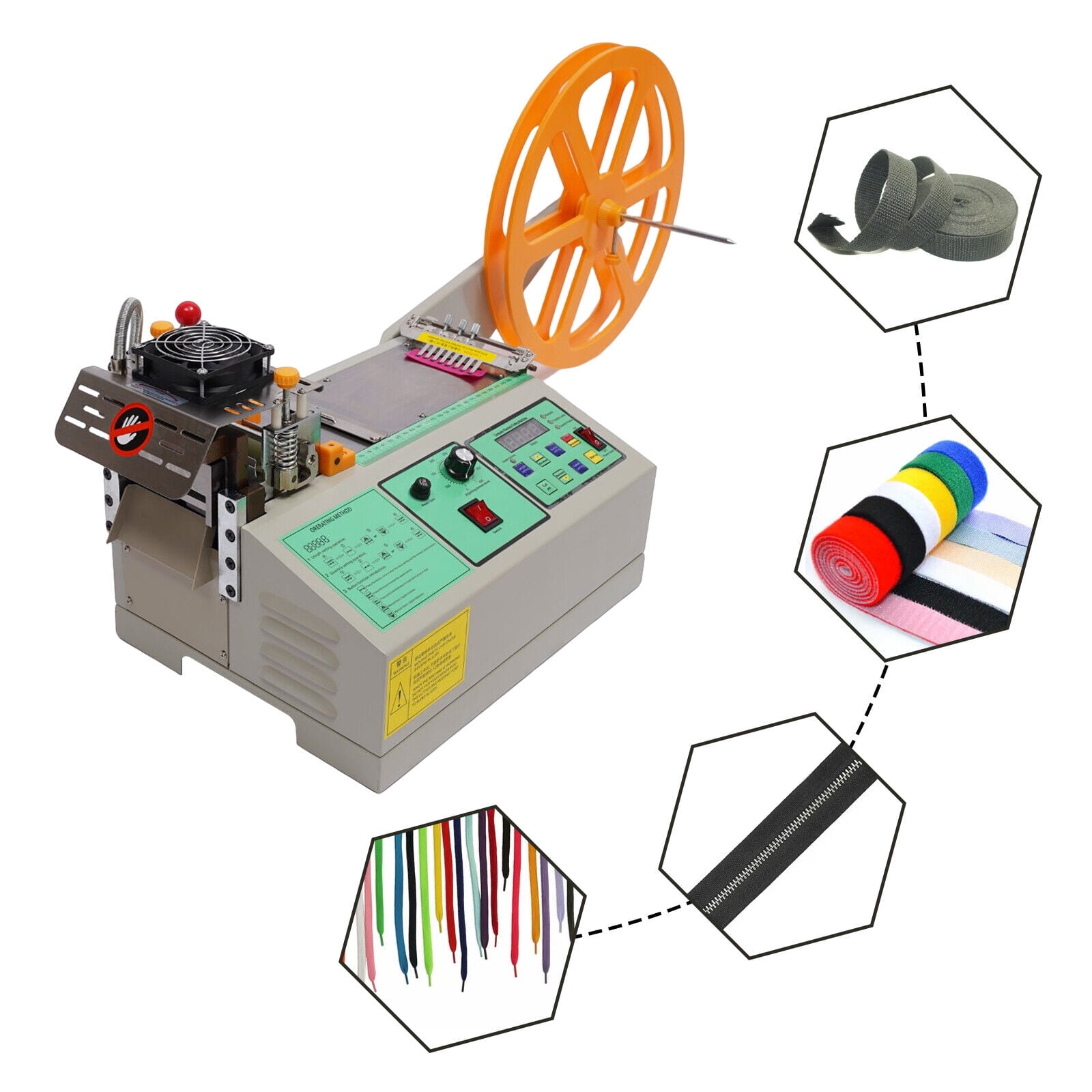 110V Hot and Cold Automatic Tape Cutting Machine Belt Cutter for ...
