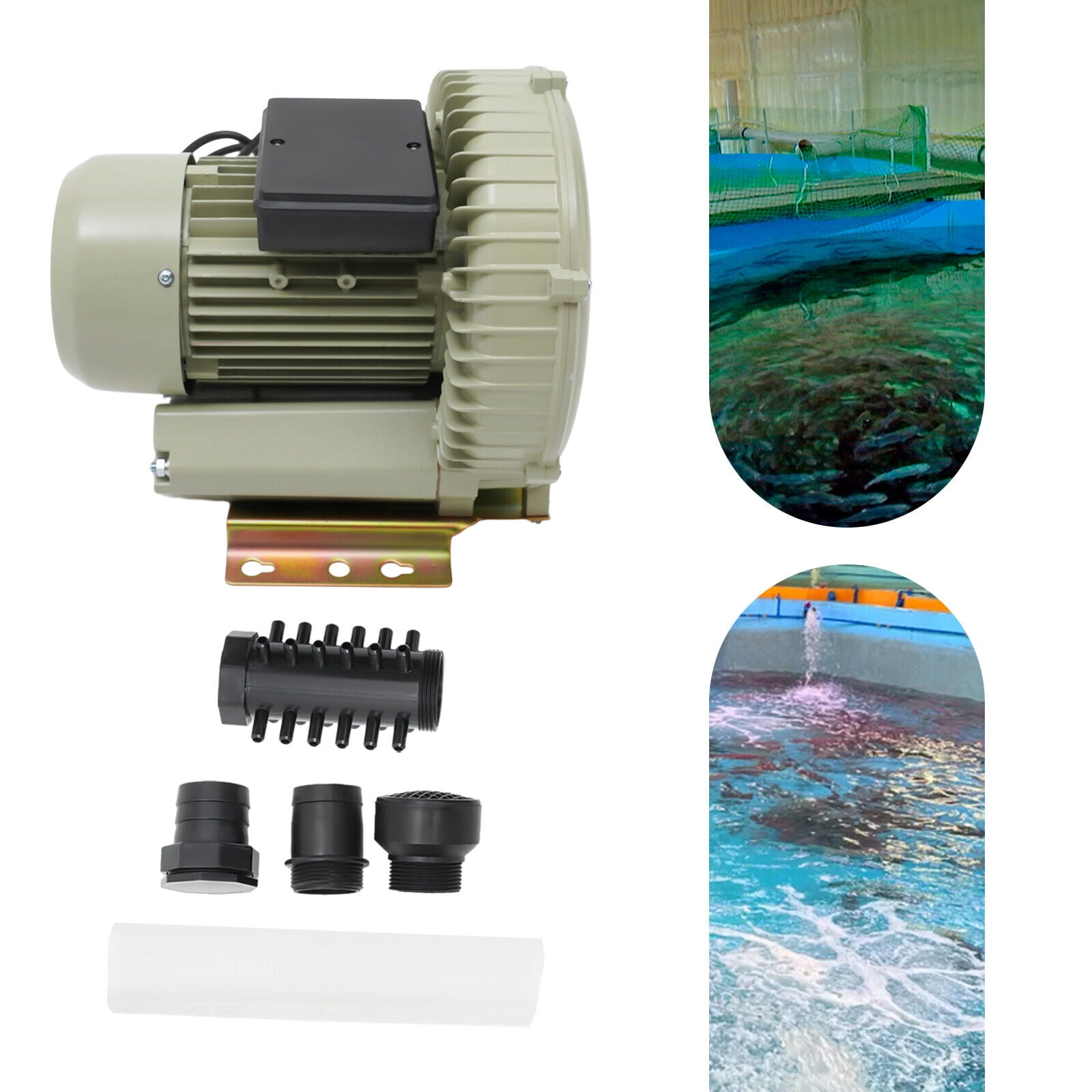 Air Pump Blower Oxygen Aerator Industrial Fish Pond Tank Aquarium ...