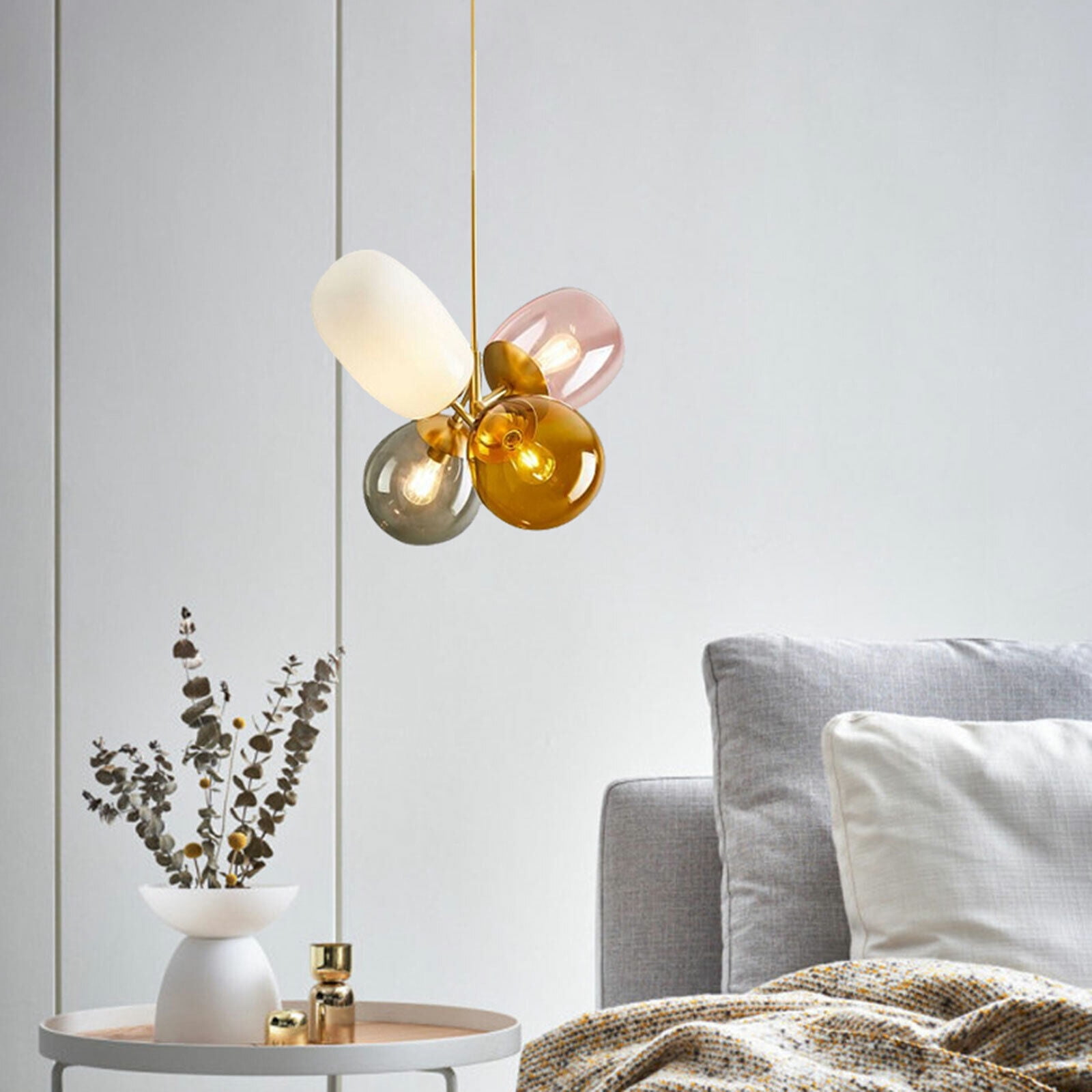 110V Modern Simple LED Pendant Light Bedroom Hanging Lighting Fixture ...
