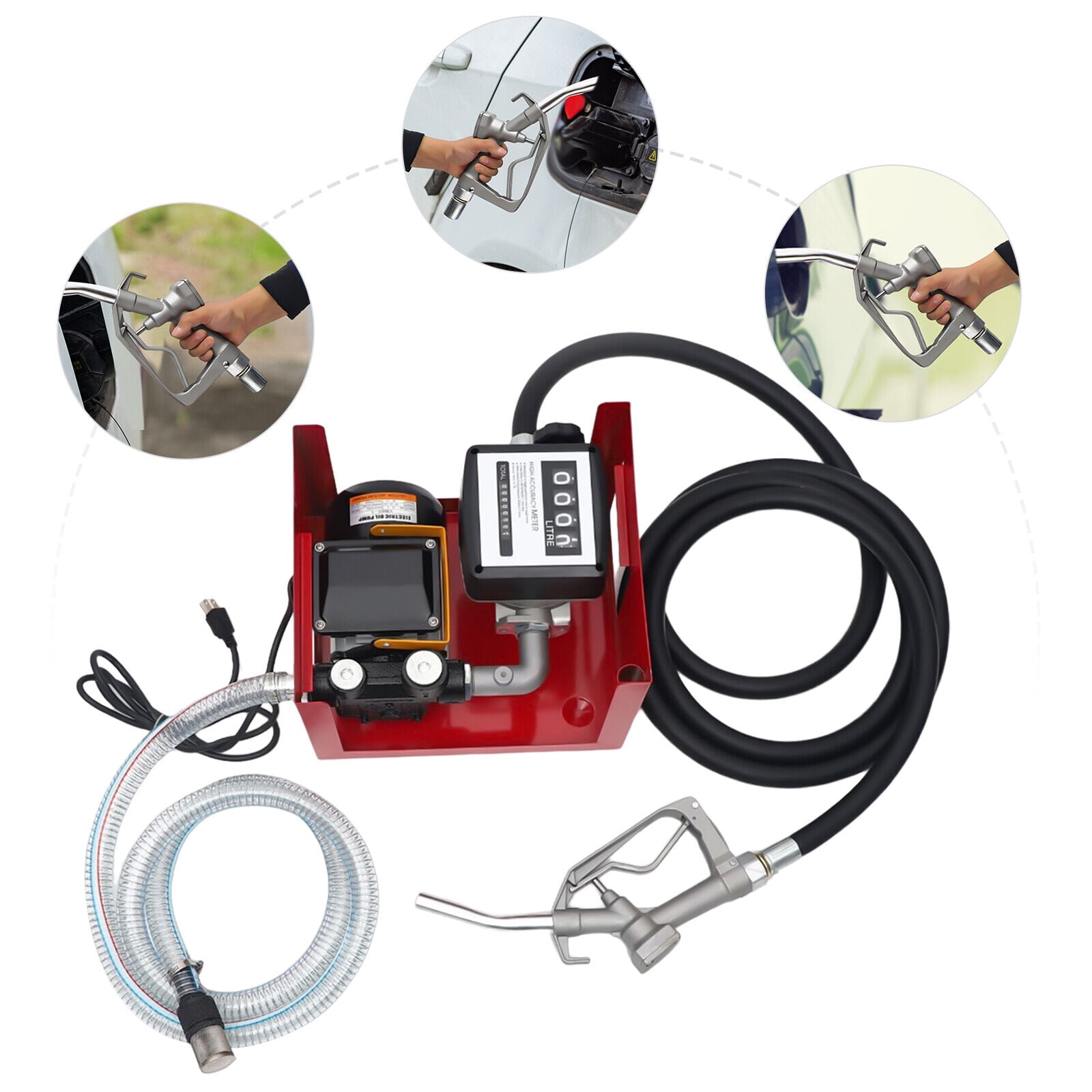 110V Oil Transfer Pump Electric Diesel Fuel Transfer Pump | 16GPM 60L ...