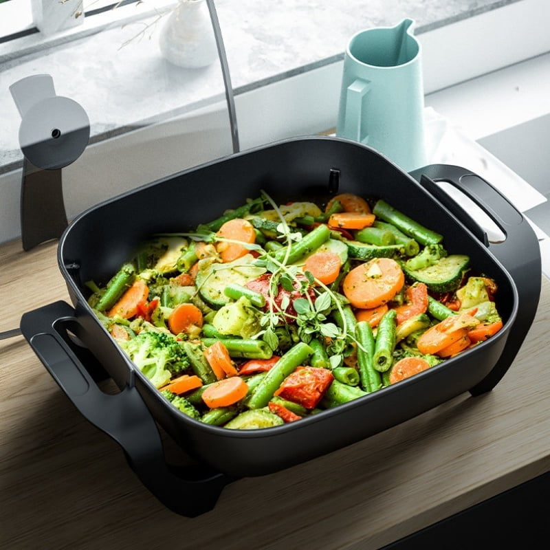 110V Portable Square Hot Pot | Personal Mini Cooker & Steamboat Pot ...