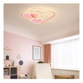 110V Romantic Heart Ceiling Light for Girls Bedroom, Dimmable LED Flush ...