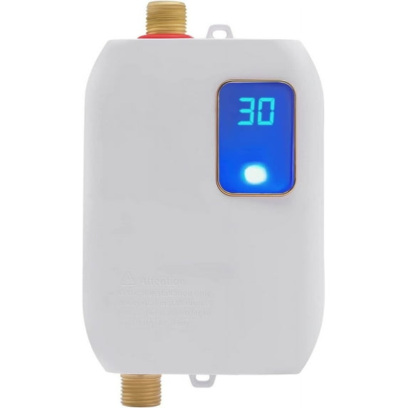 110V Tankless Water Heater,3000W Wall-mounted Instant Hot Water Heater ...