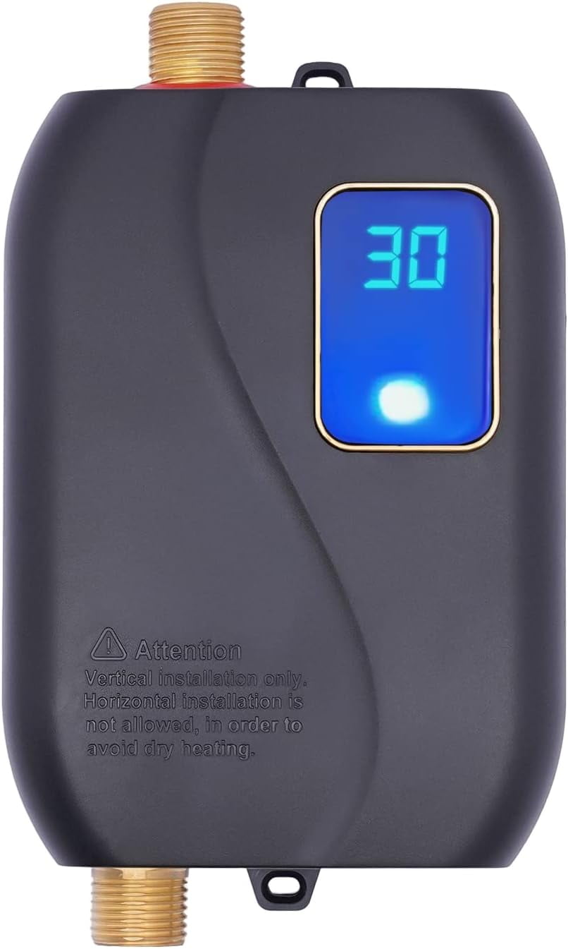 110V Tankless Water Heater,3000W Wall-mounted Instant Hot Water Heater ...