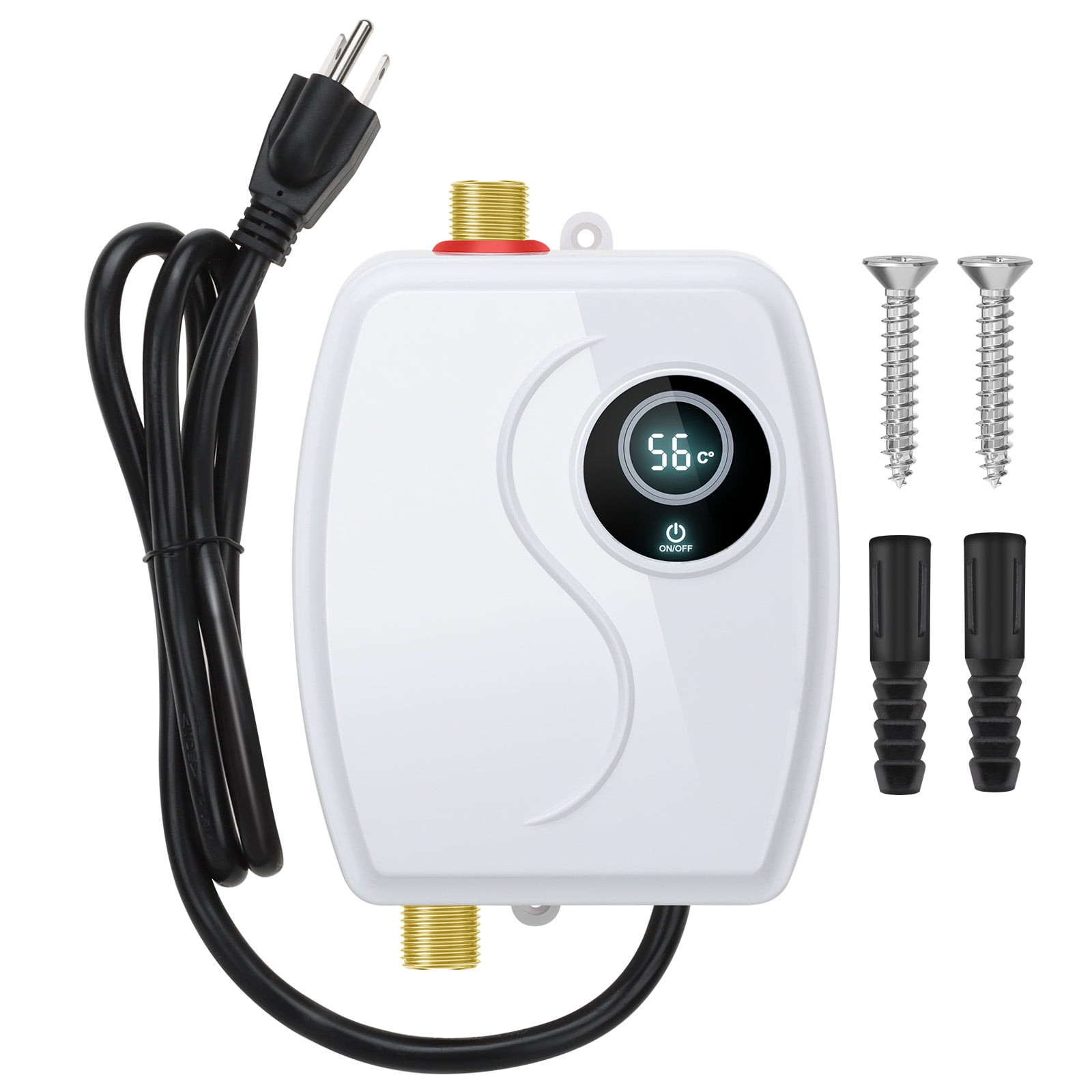 110V Tankless Water Heater Electric, 3000W Compact Water Heater ...