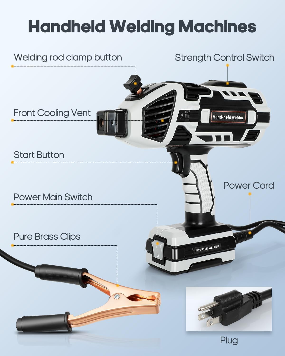 Haosegd, 110V Handheld ARC Welder, 6 Variable Current, Welding Tool Set ...