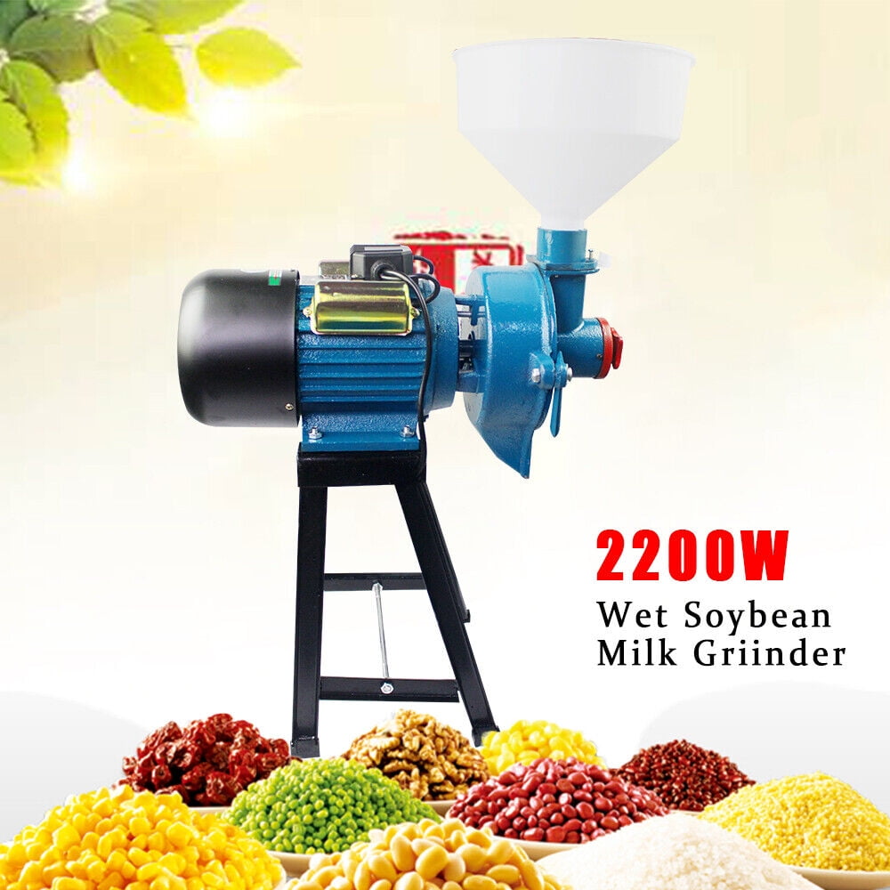 110V Wet Electric Feed Flour Mill Cereals Grinder Corn Grain Wheat ...