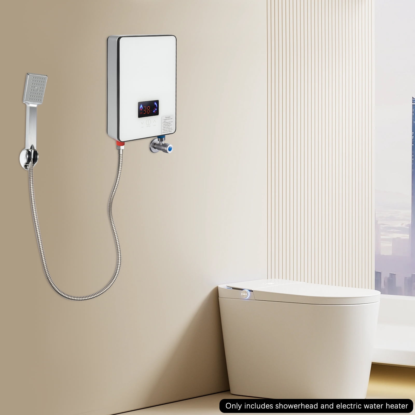 110V Whole House Electric Tankless Instant Water Heater 4500W with ...